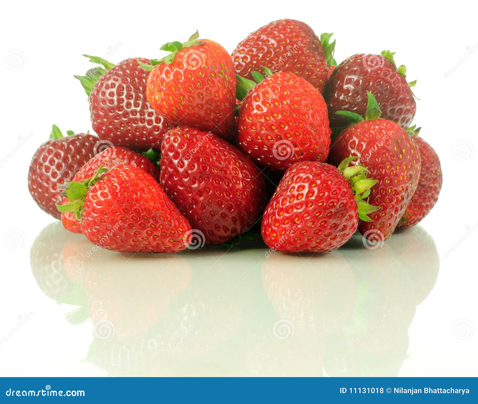 Bunch of strawberries stock photo. Image of green, fruity - 11131018