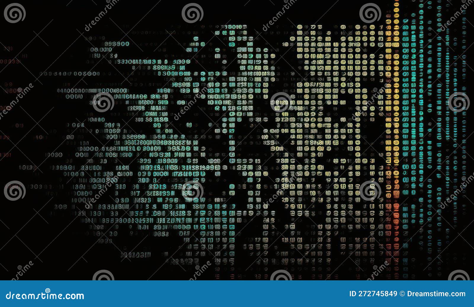 Bunch of Text. Computer Code Program. Beautiful Colorful Illustration ...