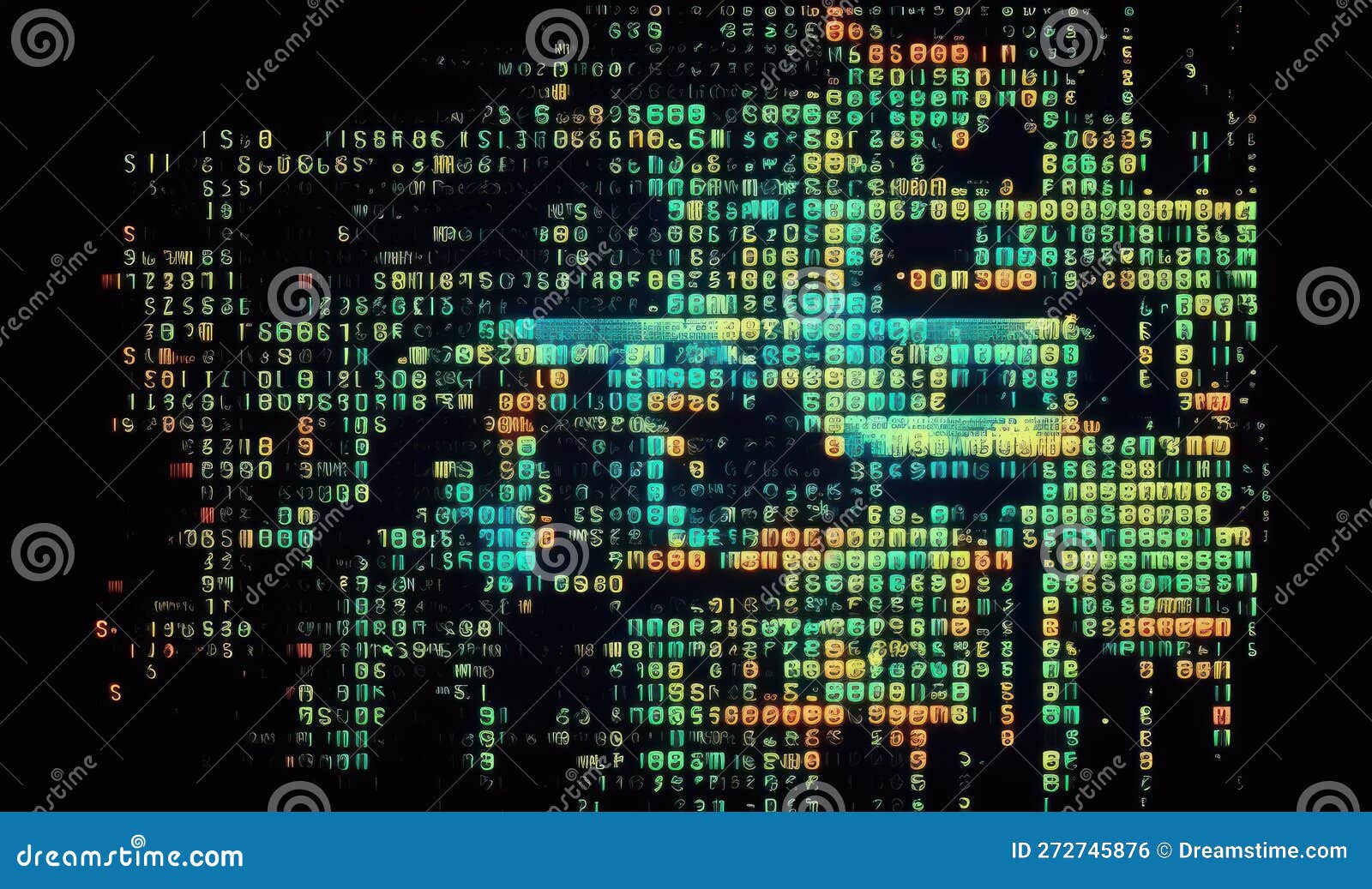 Bunch of Text. Computer Code Program. Beautiful Colorful Illustration ...