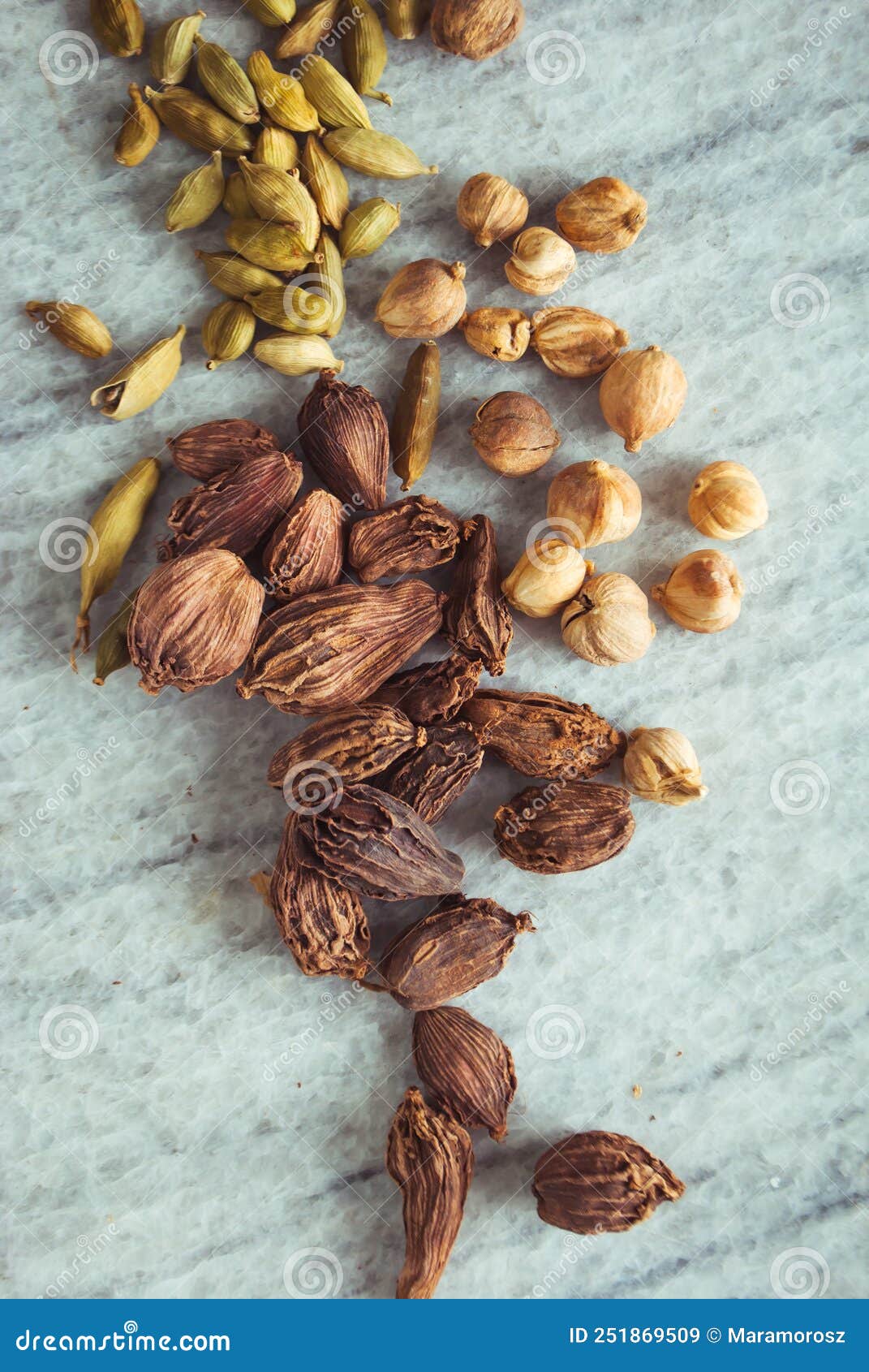 Bunch of Three Types of Cardamom Stock Image - Image of herb, condiment ...