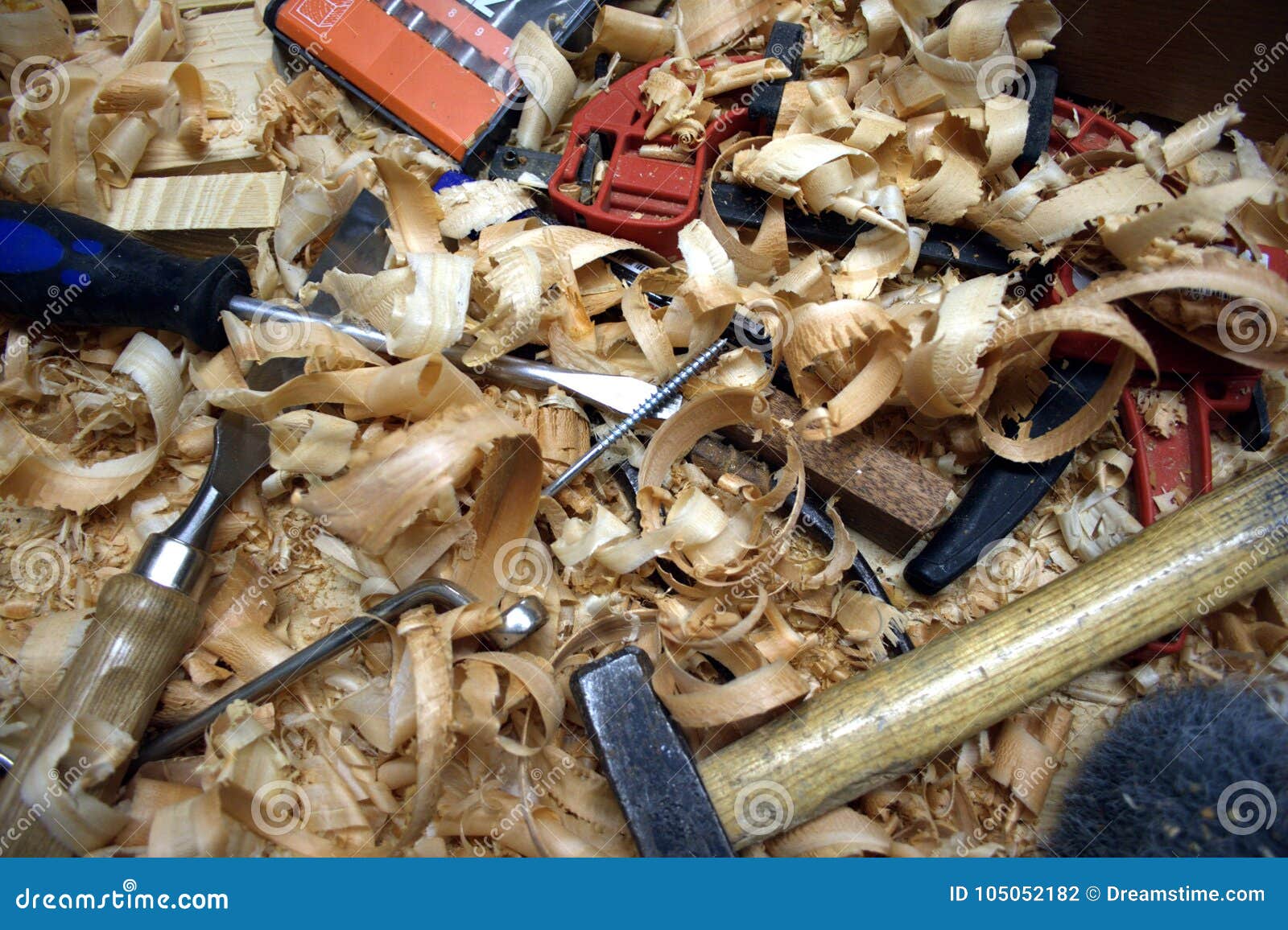 A Bunch of Tools on a Messy Workbench. Stock Photo - Image of pipe ...
