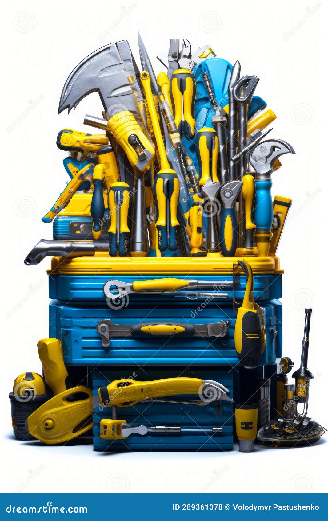 Bunch of Tools are Stacked on Top of Each Other. Generative AI Stock ...