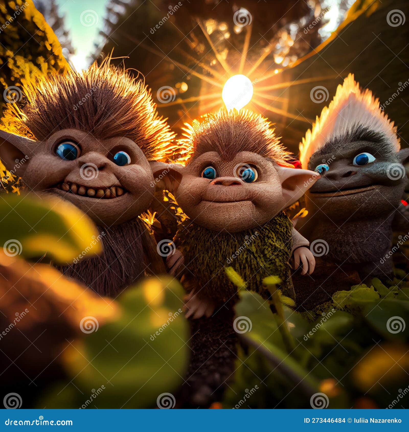 A Bunch of Trolls Taking a Selfie. AI Generated Stock Illustration ...