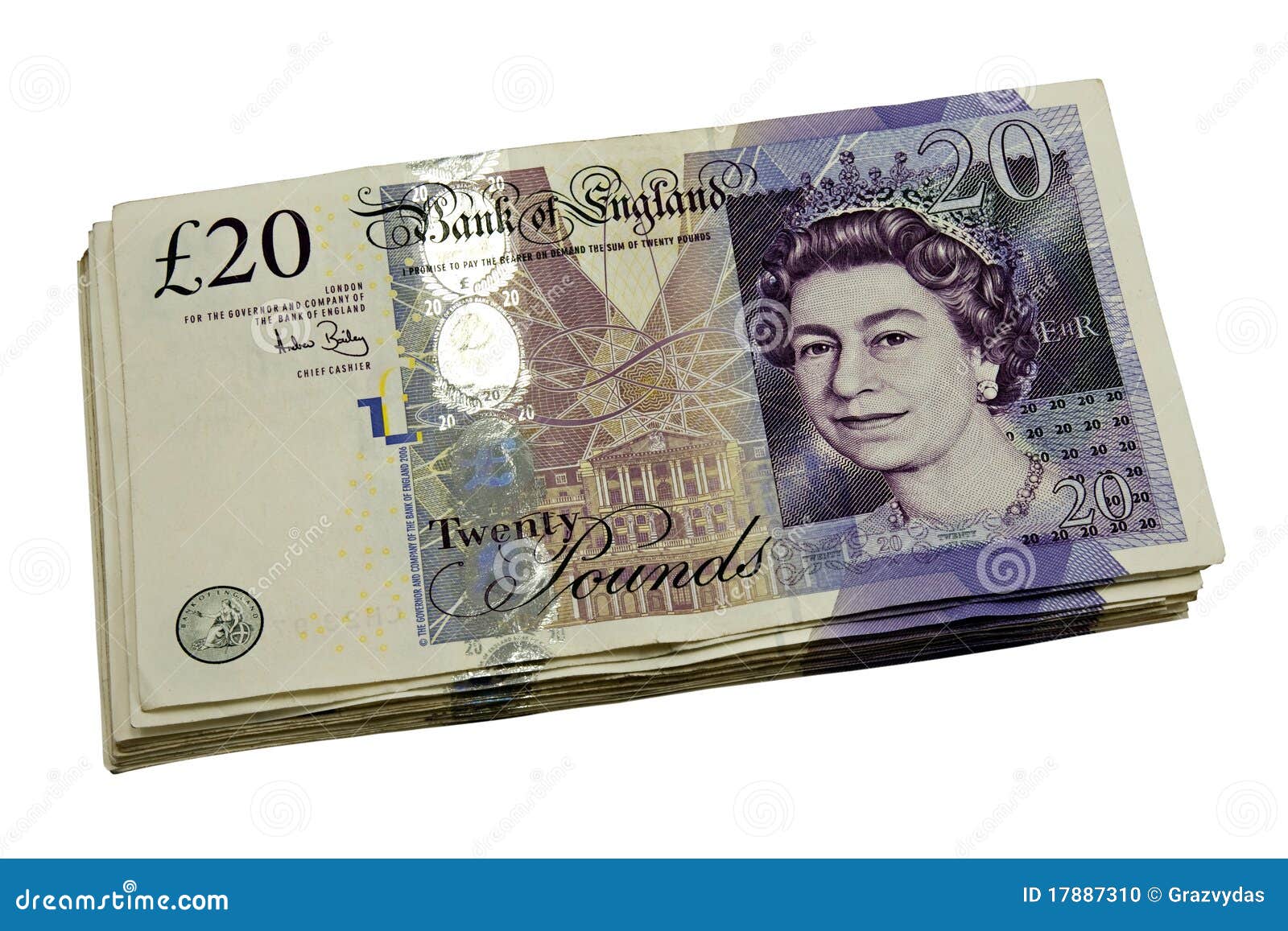 Bunch of twenty pounds editorial image. Image of number - 17887310