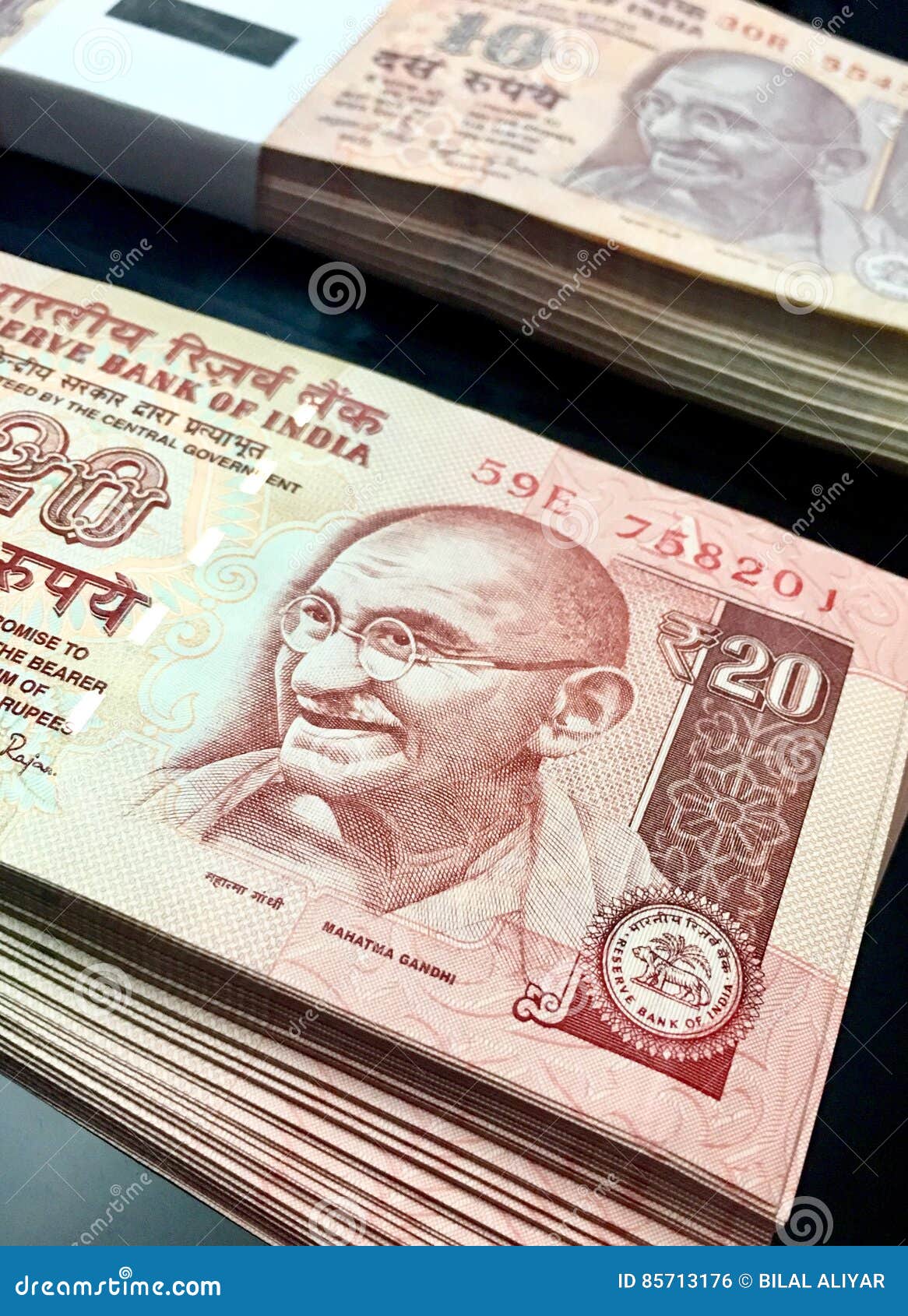 Bunch of Twenty Rupee Currency Notes Stock Photo - Image of payments ...