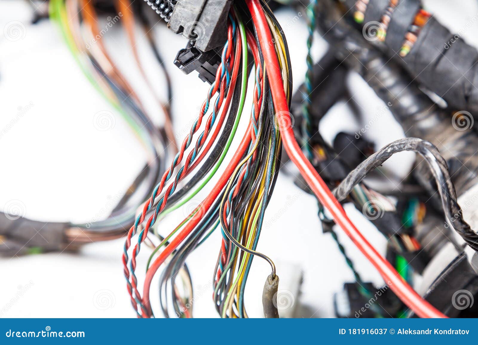 Bunch of Twisted Wires of Different Colors and Sizes with Rewound ...