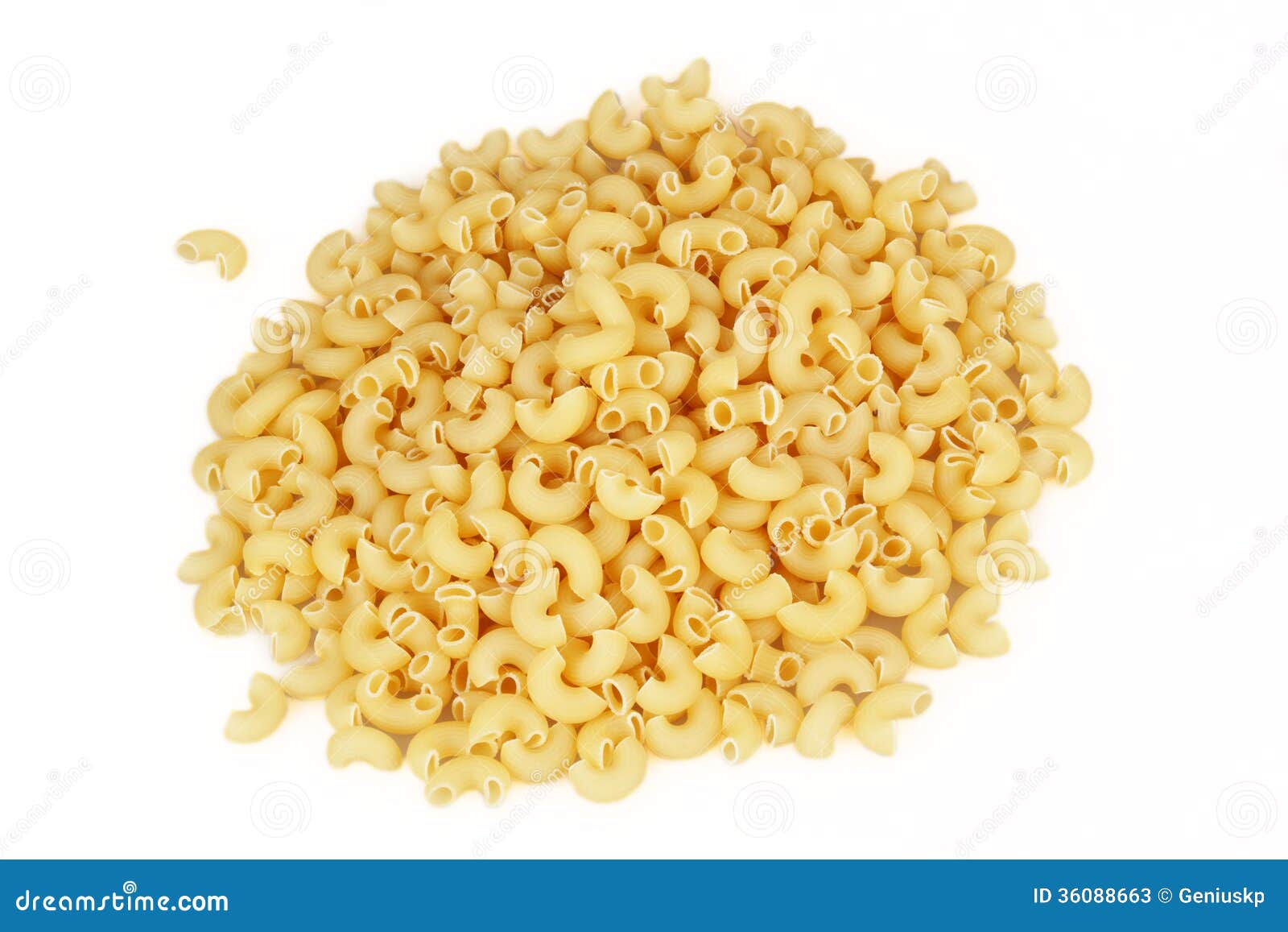 Bunch of uncooked macaroni stock image. Image of meal - 36088663