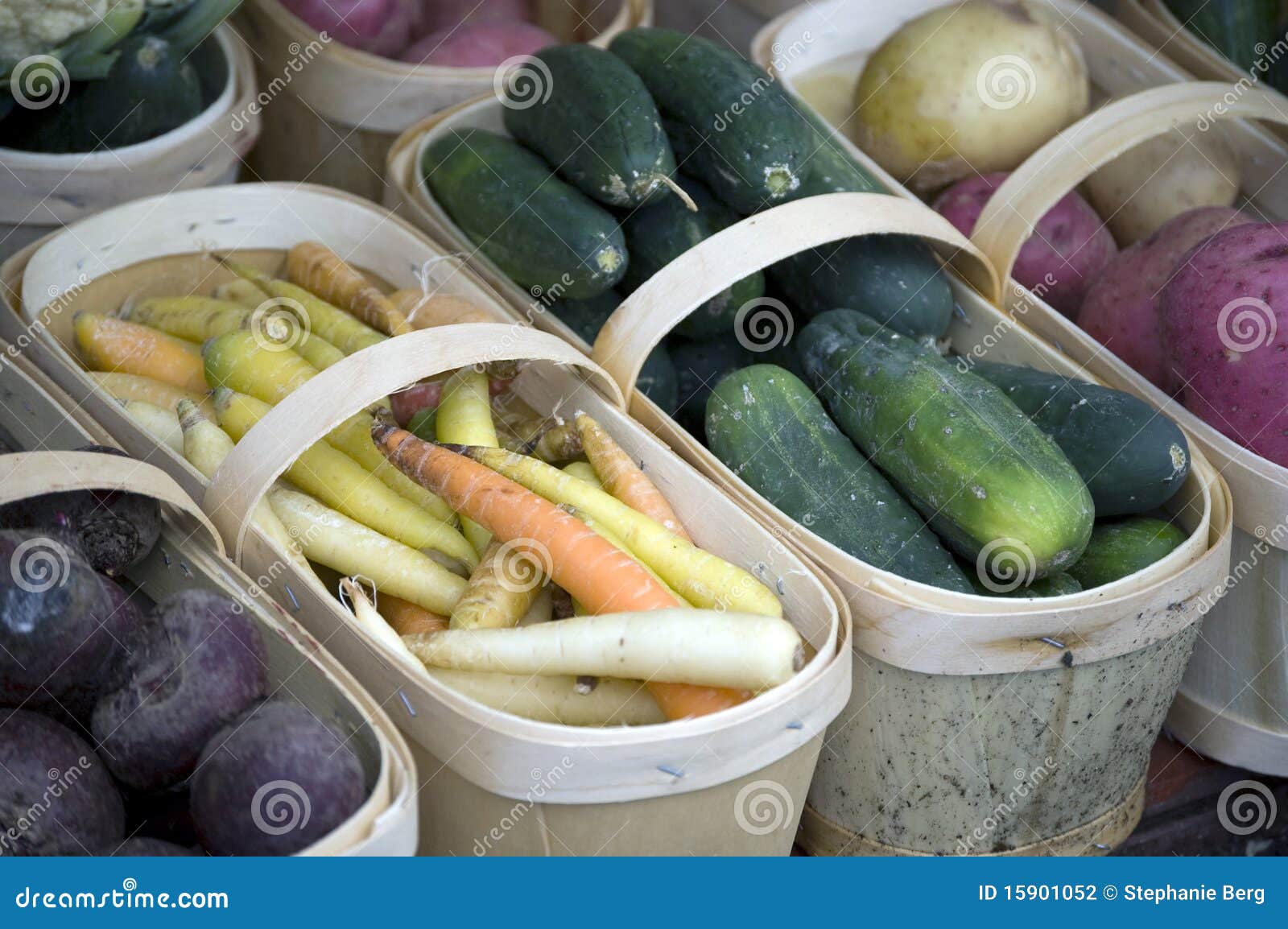 Bunch of Vegtables in Baskets Stock Photo - Image of summer, eating ...