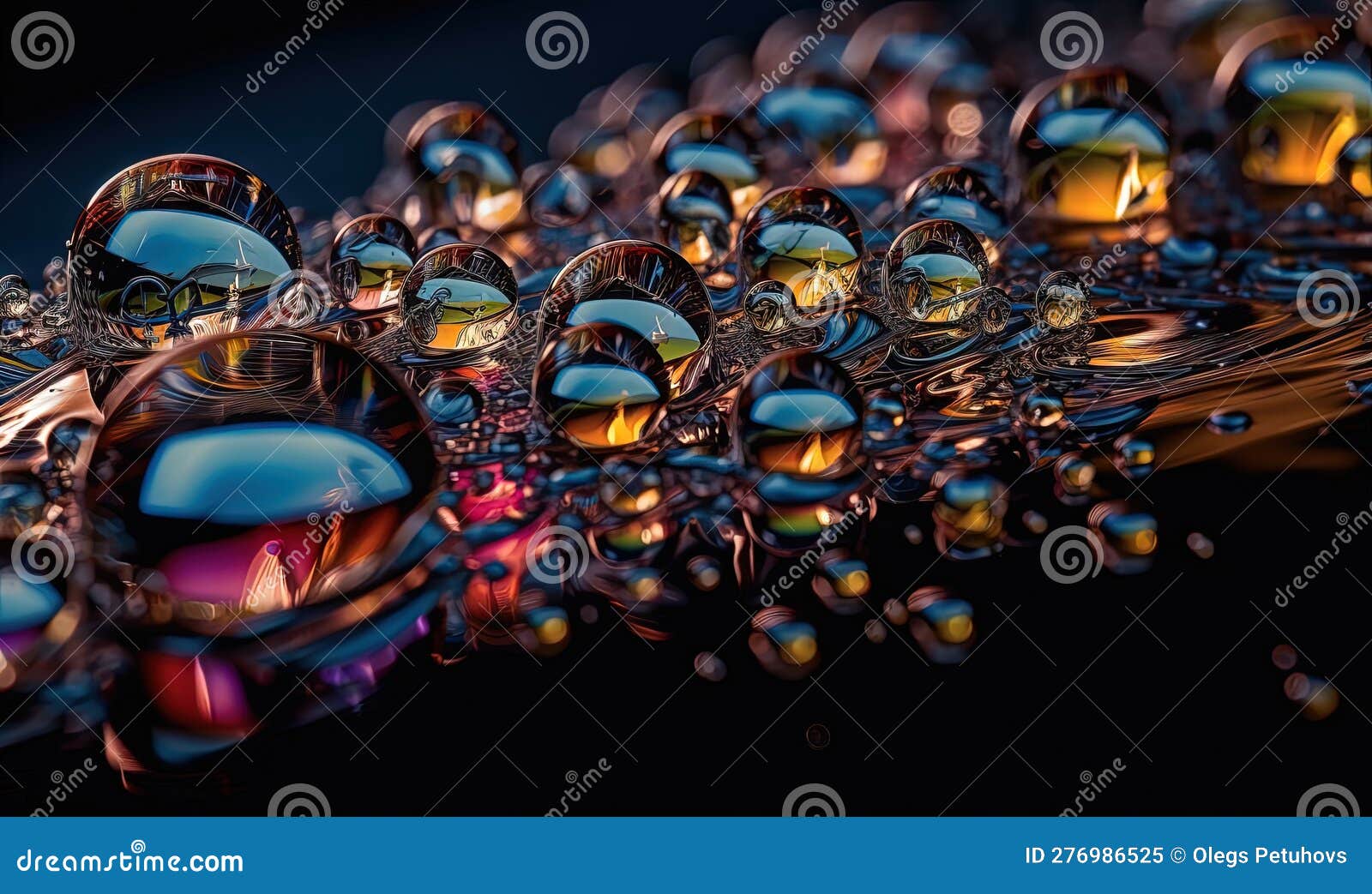 A Bunch of Water Droplets that are on Top of Each Other Stock ...