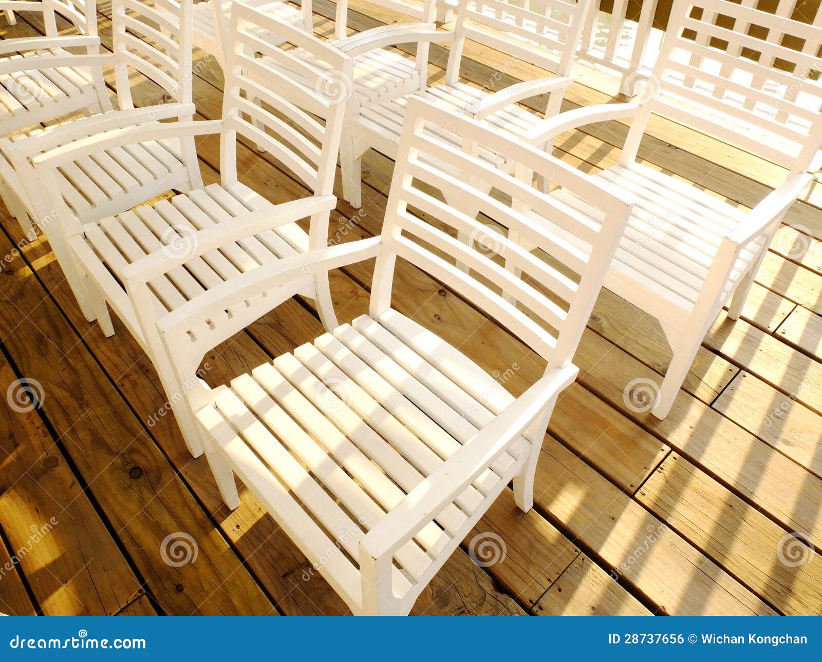 Bunch of white chairs stock photo. Image of service, setting - 28737656
