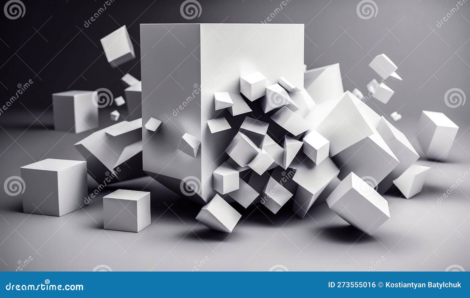 Bunch of White Cubes that are on Table. Generative AI Stock ...
