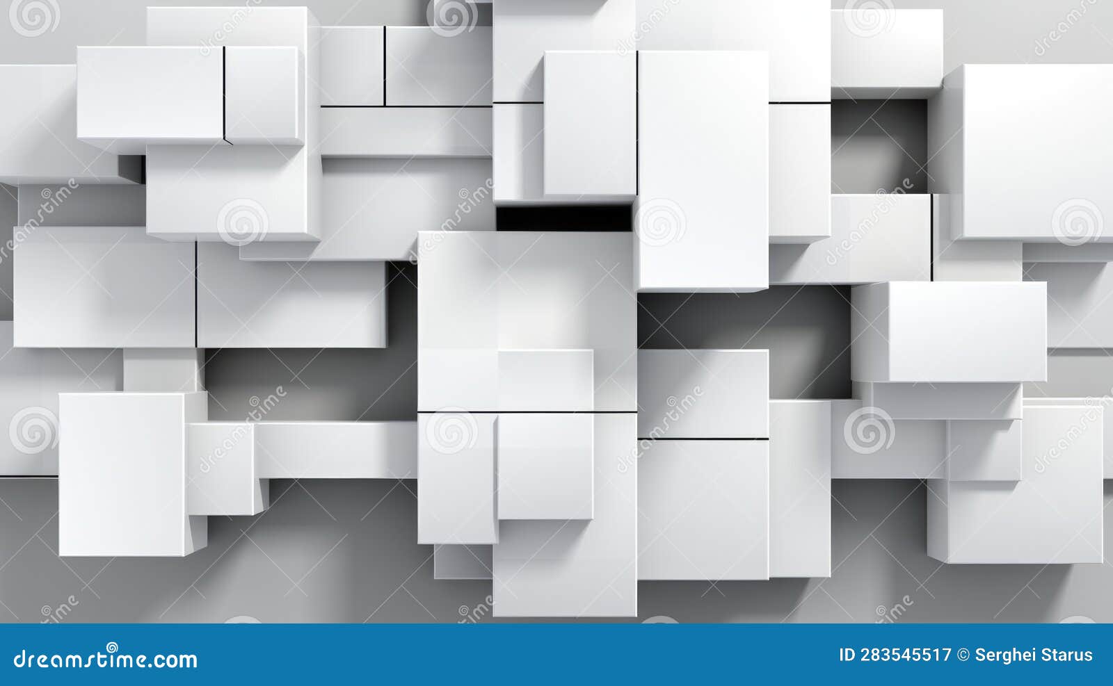 A Bunch of White Cubes on a Wall. Generative AI Image. Stock ...