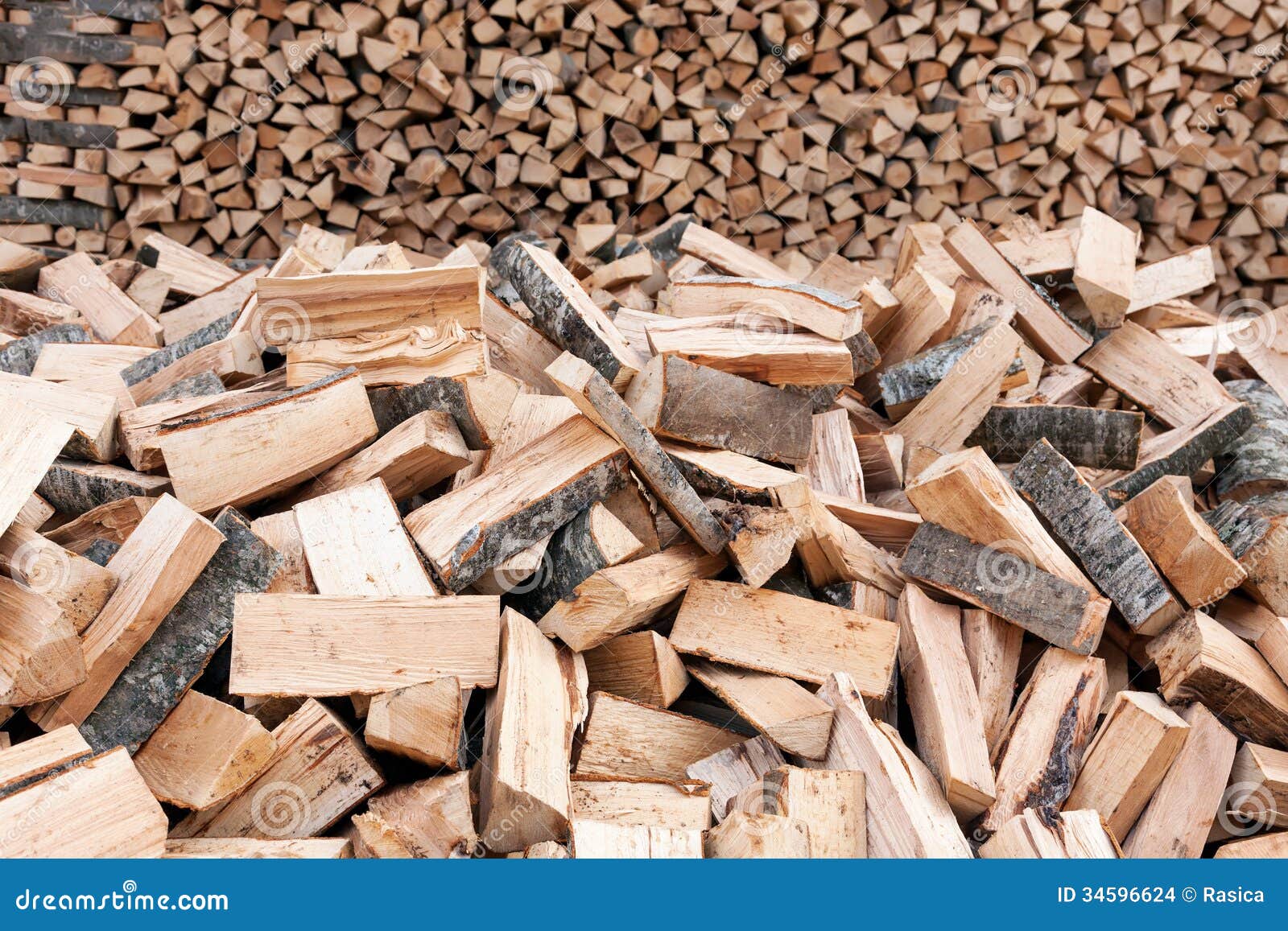 Bunch of wooden logs stock photo. Image of chip, rough - 34596624