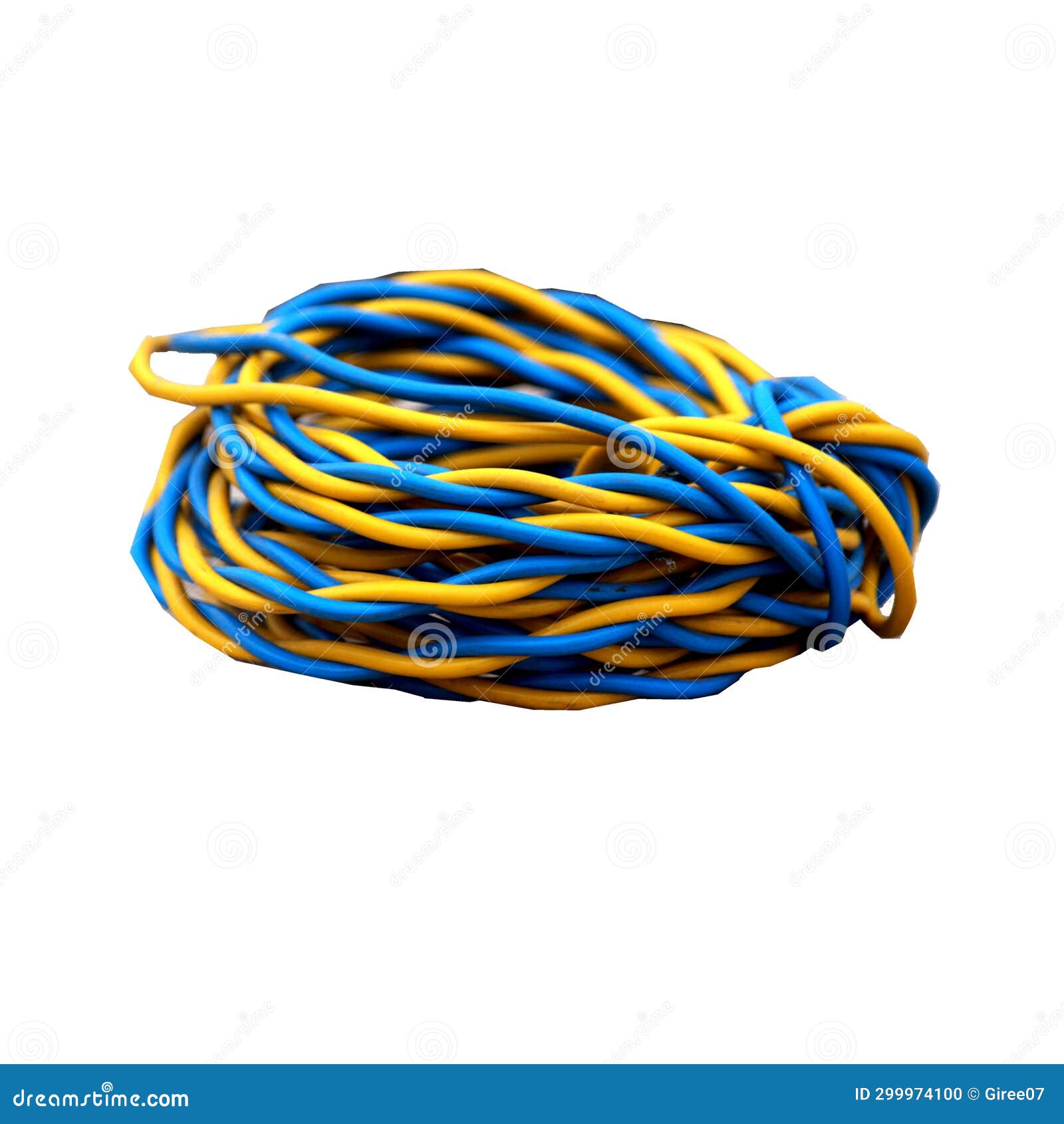 A Bunch of Yellow and Blue Colour Electric Wire Stock Photo - Image of ...