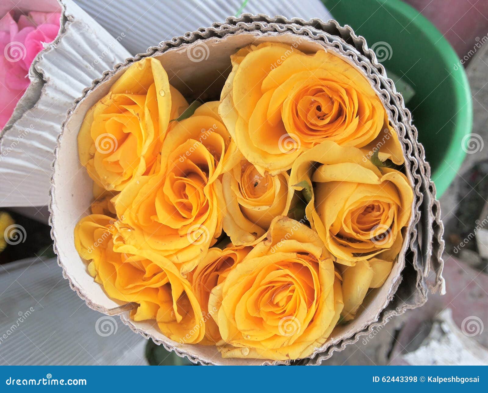Bunch of yellow roses stock photo. Image of yellow, blossom - 62443398