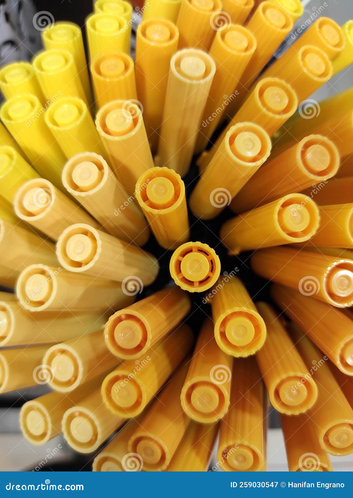 A bunch of yellow tone pen stock image. Image of yellow - 259030547