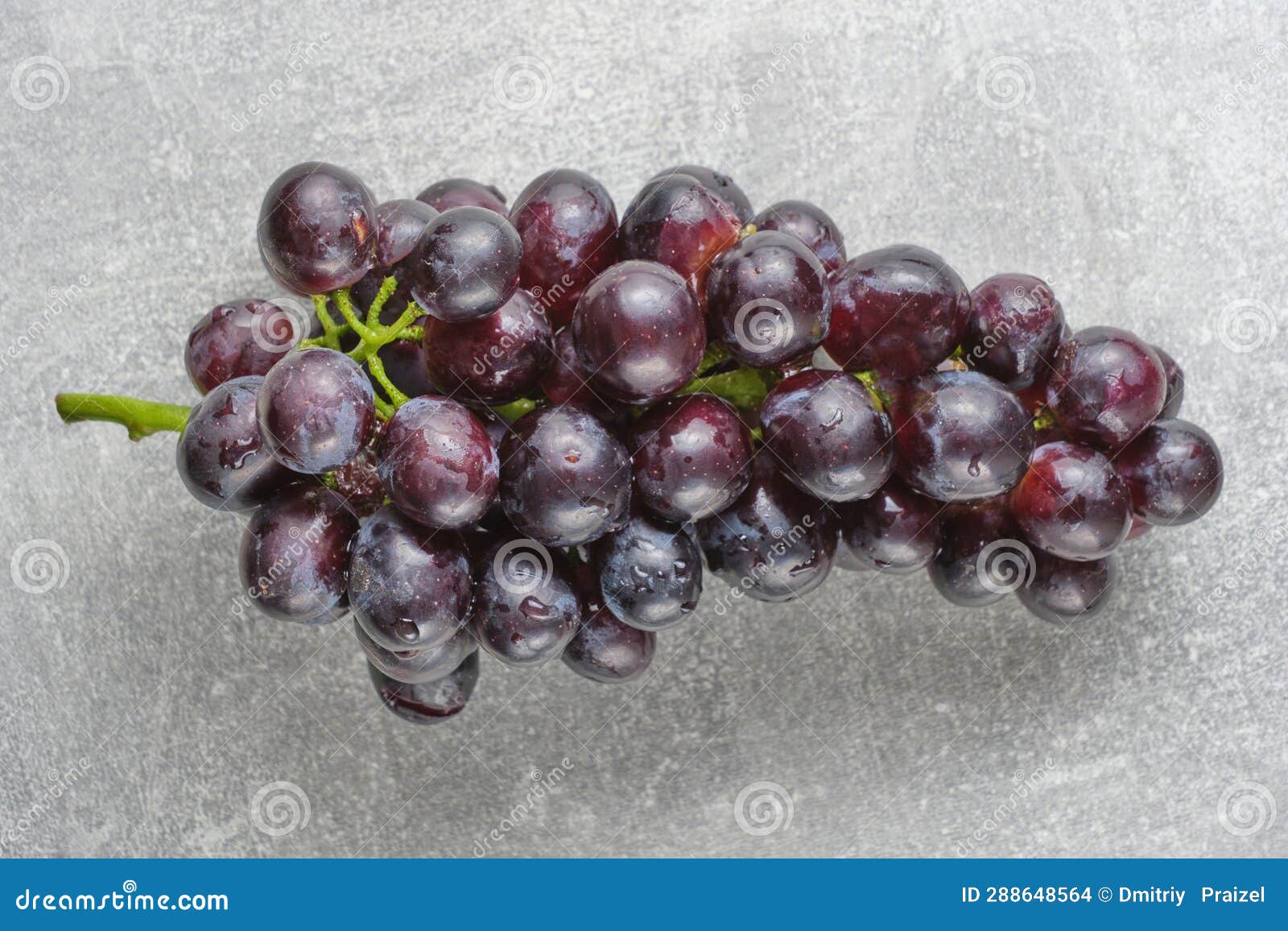Bunches Grapes Closeup Gray Background. Stock Photo - Image of natural ...