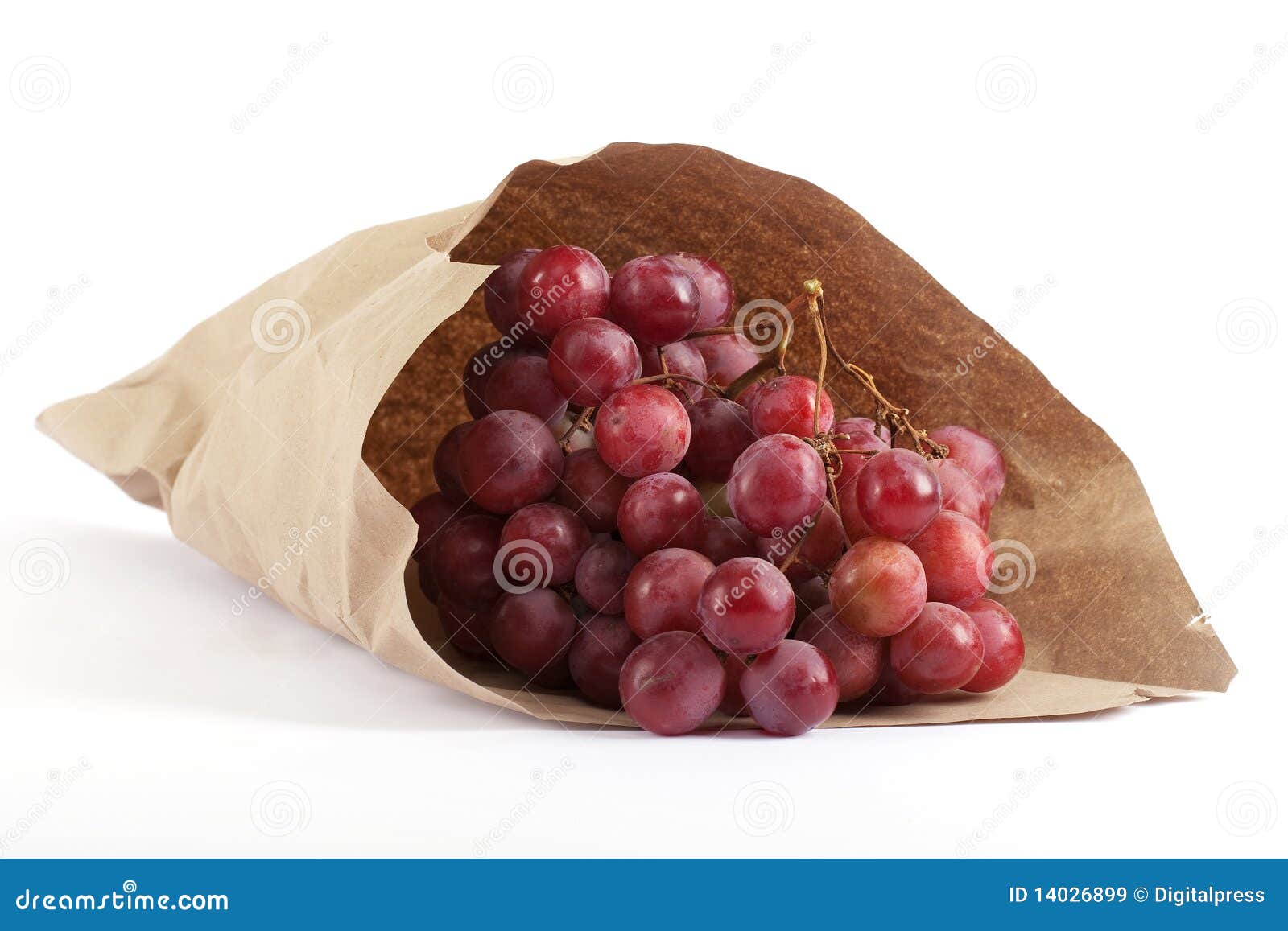 Bunches of Grapes in Paper Bag Stock Image - Image of market, pocket ...