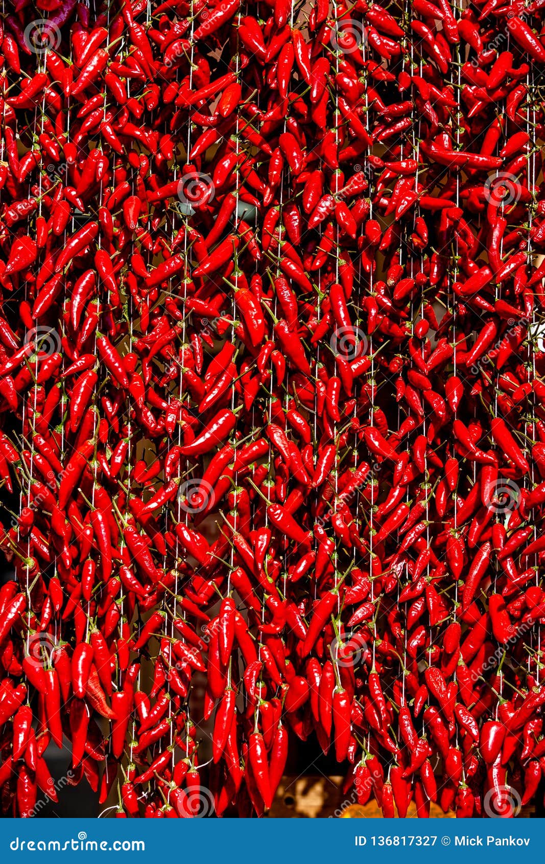 Bunches of Red Chilli Pepper Stock Image - Image of dish, homemade ...