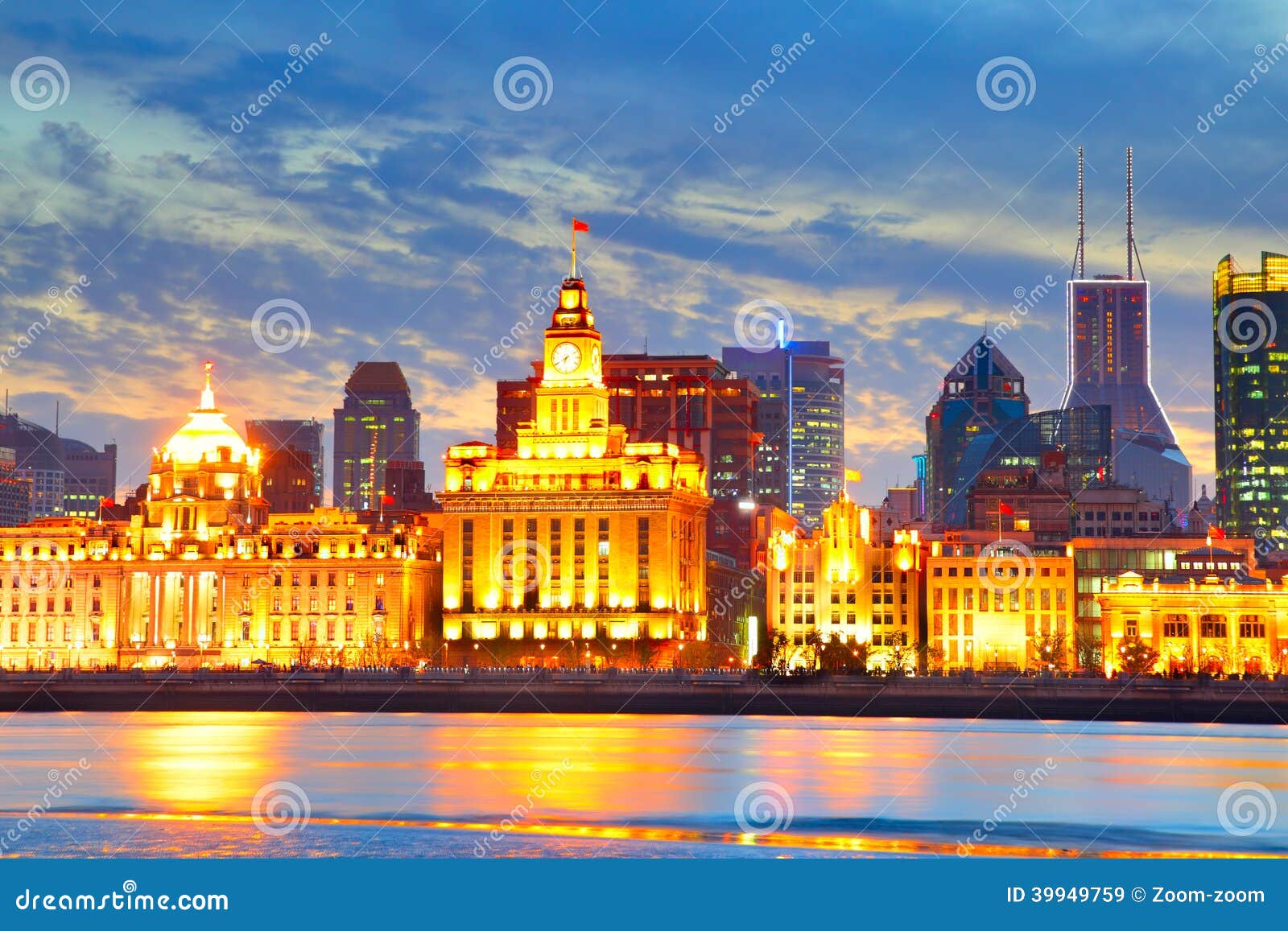 The Bund stock image. Image of city, evening, megapolis - 39949759