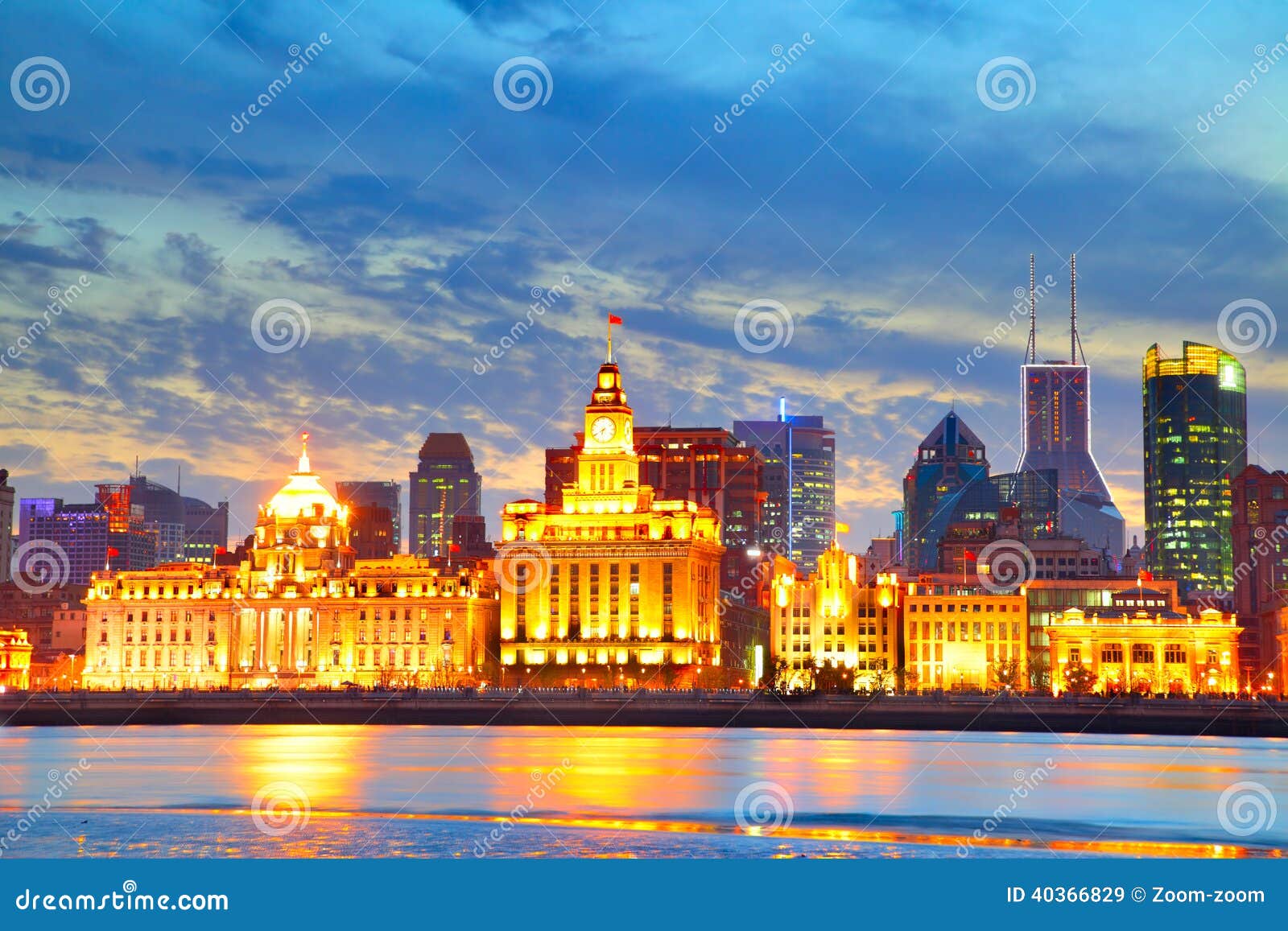 The Bund stock image. Image of center, blue, highrise - 40366829