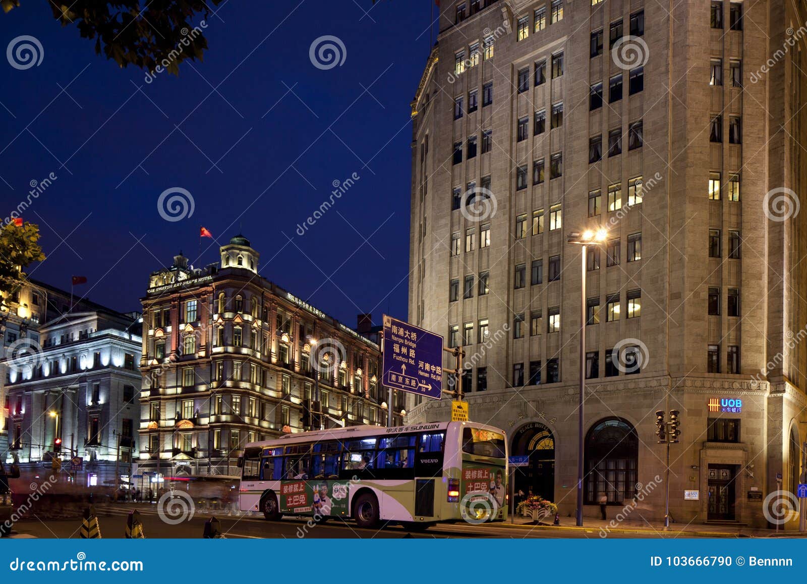 The Bund at Night in Shanghai Editorial Image - Image of city ...