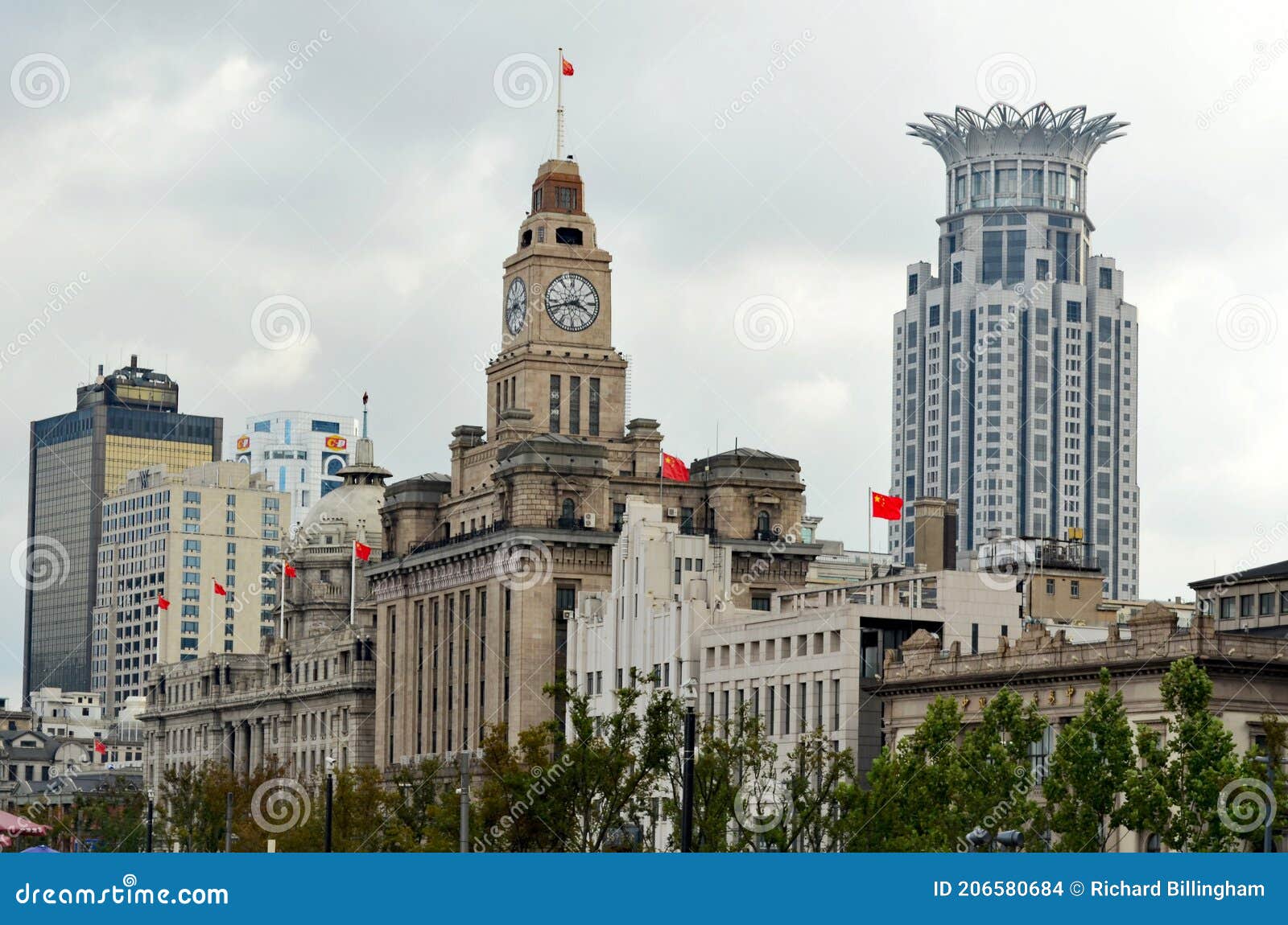 Historic Buildings at the Bund or Waitan , Shanghai, China Editorial ...
