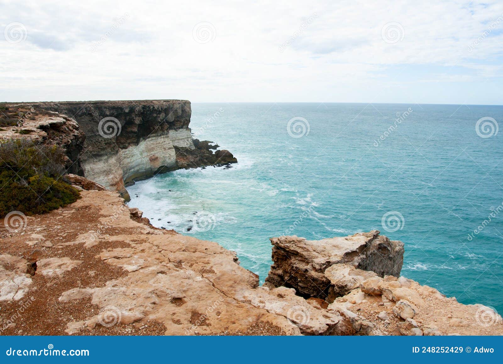 Bunda Cliffs stock image. Image of outback, blue, australian - 248252429