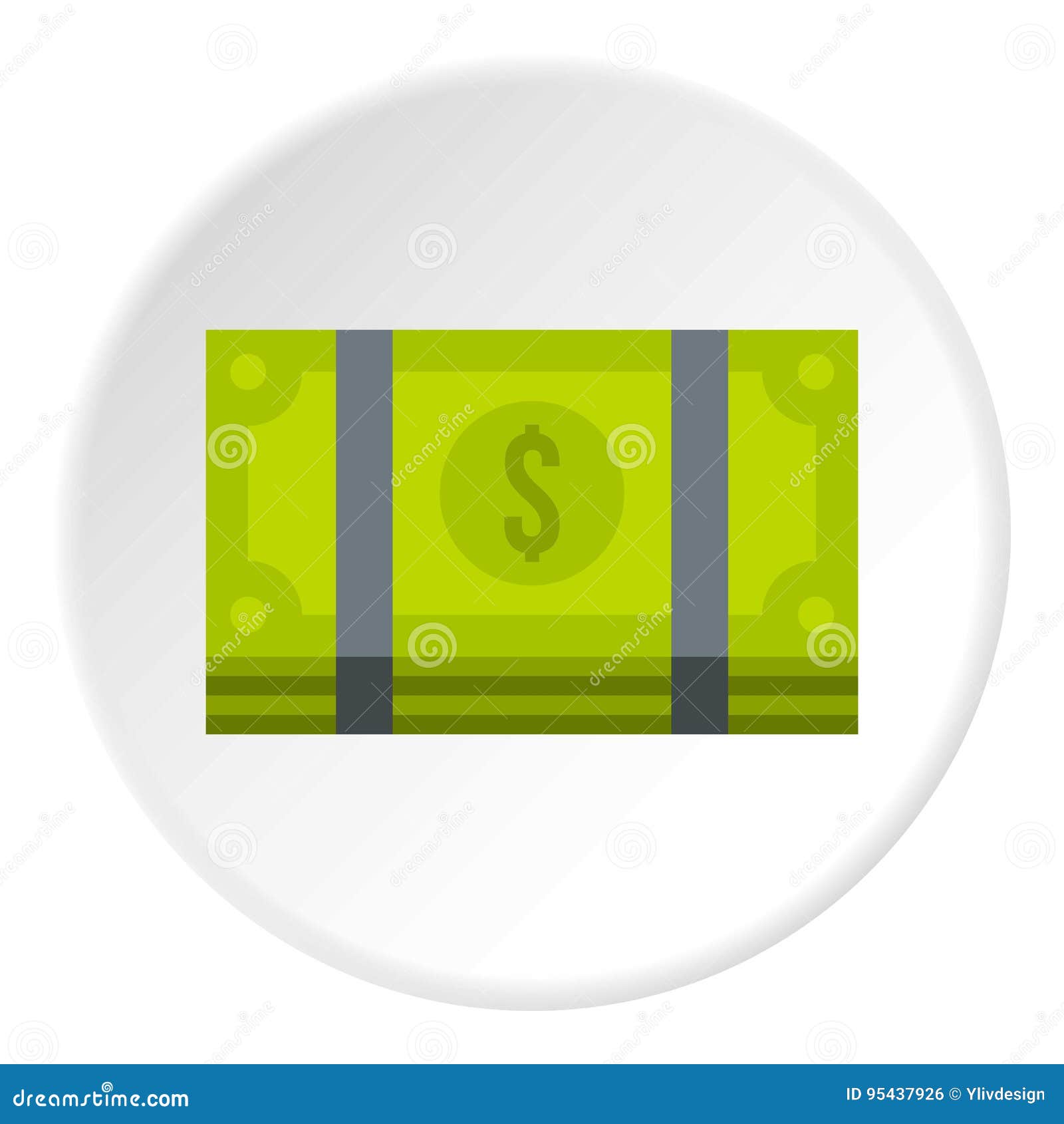 Bundel Van De Cirkel Van Het Geldpictogram Vector Illustratie ...