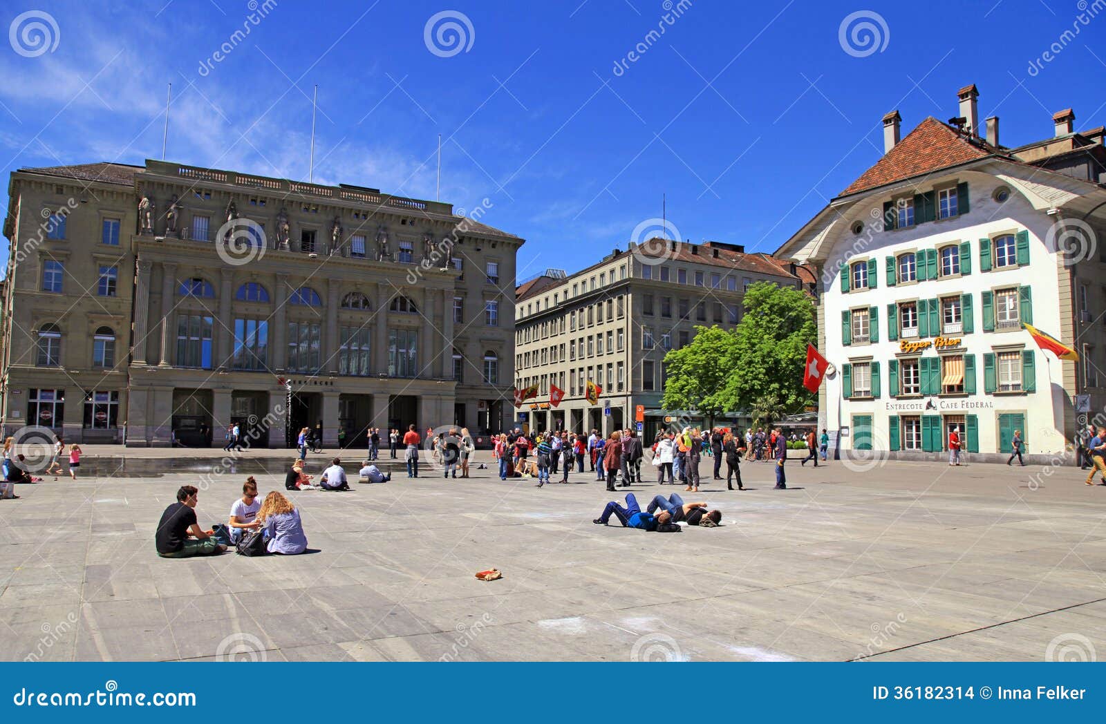 Bundesplatz Square in Bern, Switzerland Editorial Stock Image - Image ...