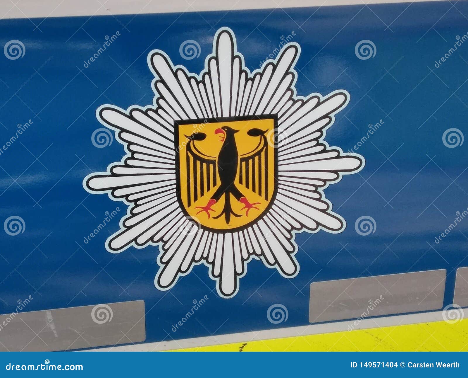 Bundespolizei, BPol, Sign, Germany Stock Photo - Image of authority ...
