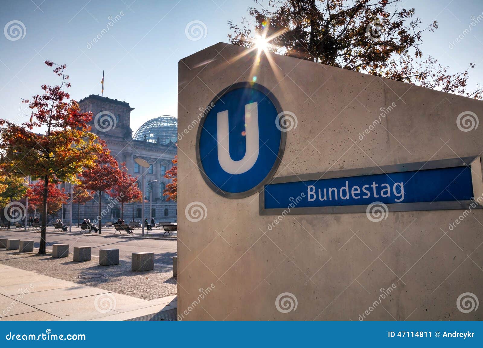 Bundestag Underground Sign in Berlin Stock Image - Image of travel ...