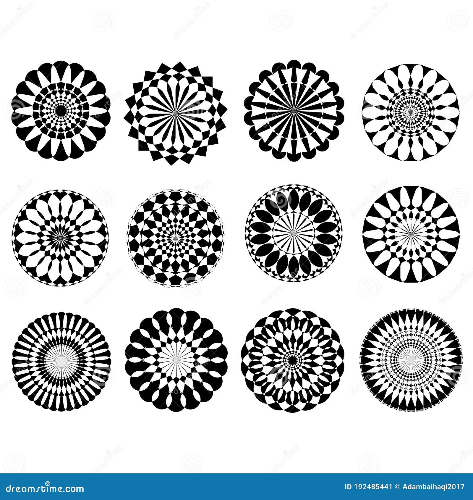 Pattern Mandala Ornament Template Bundle, for Design, for Illustration ...