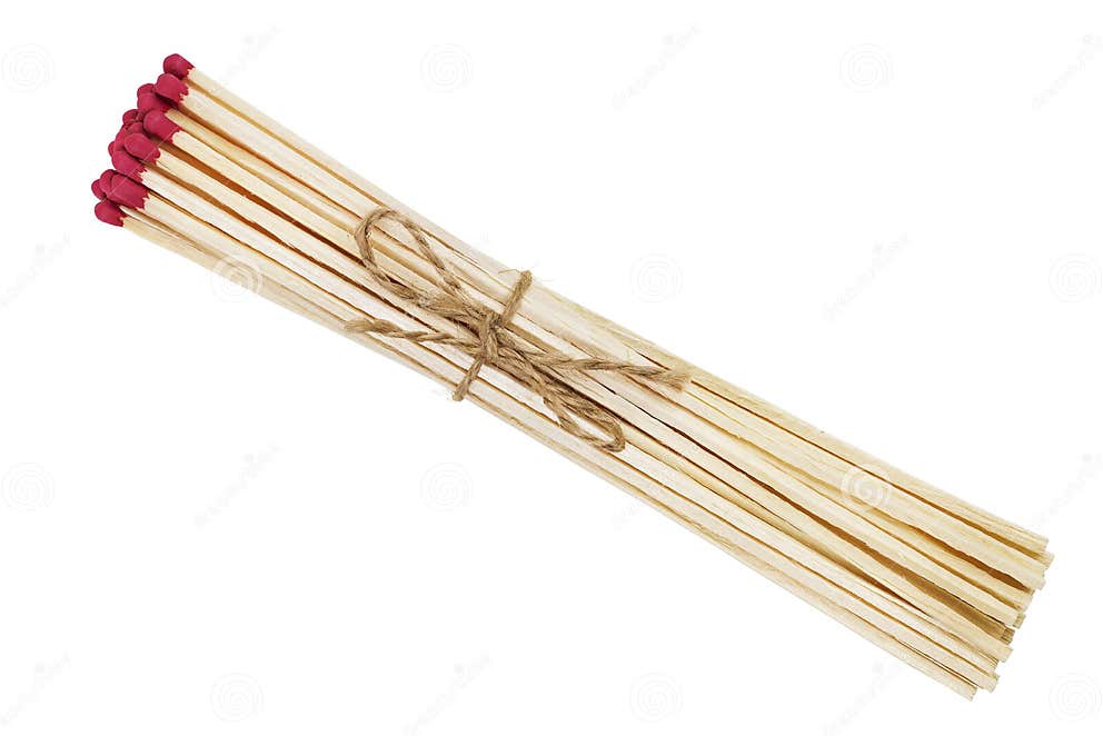 Bundle Associated Chimney of Matches Stock Image - Image of full, heads ...