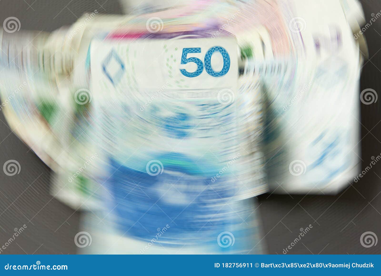 Bundle of Banknotes in Circulation. Banknotes Stacked on a Gray ...