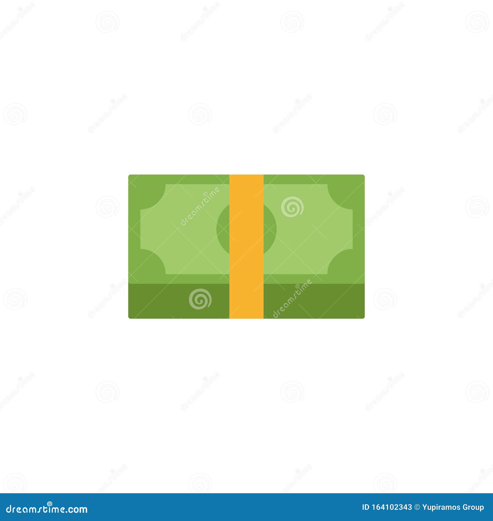 Bundle of Banknotes Money Flat Image Style Stock Vector - Illustration ...