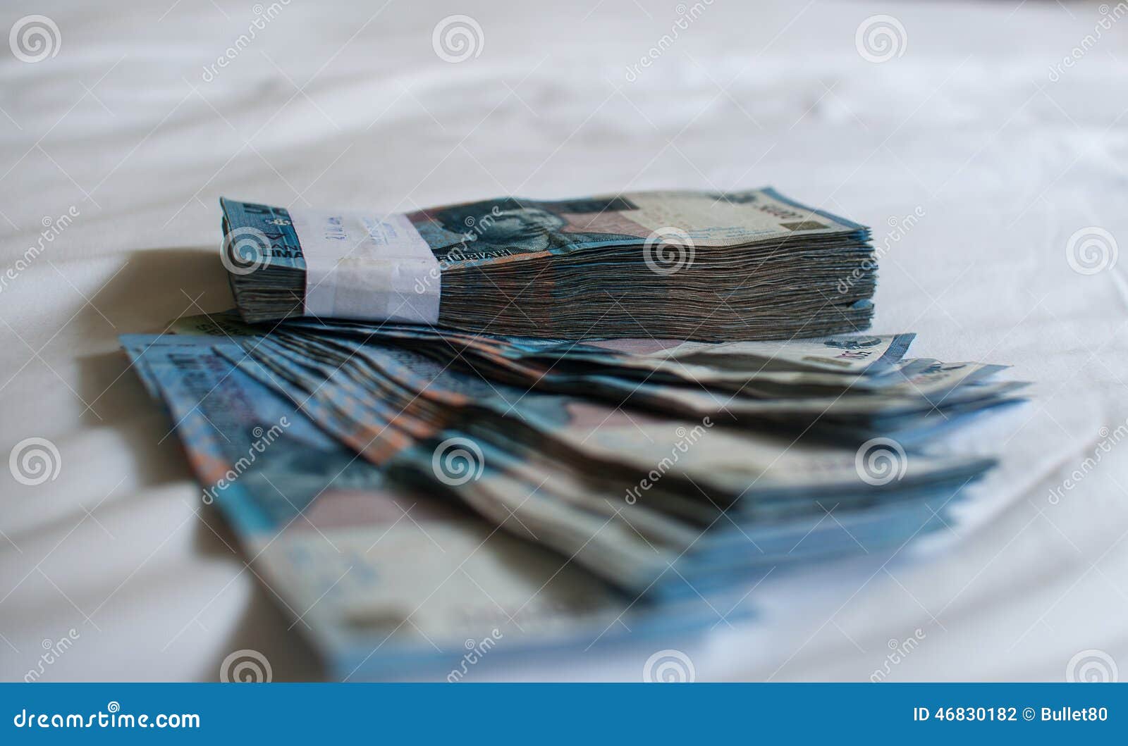 The bundle of banknotes stock photo. Image of packet - 46830182