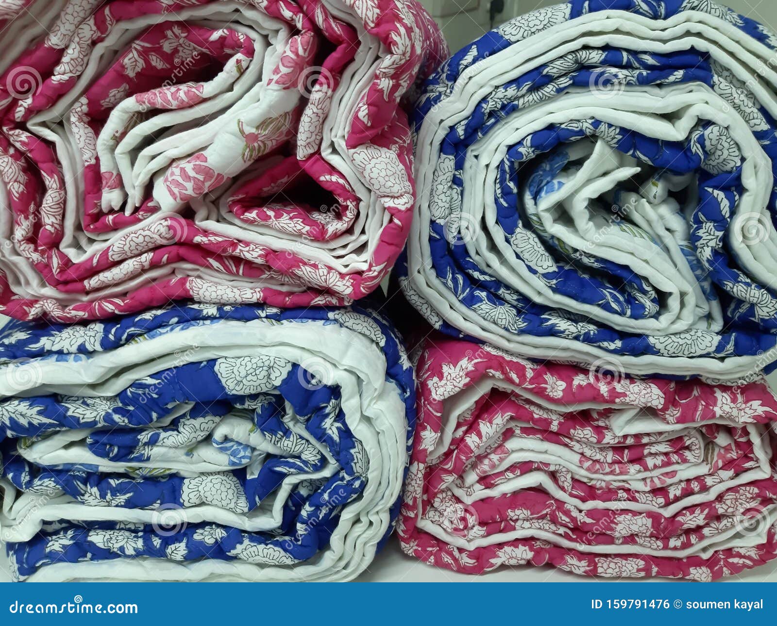 Bundle of Blankets Picture in this Image Stock Photo - Image of ...