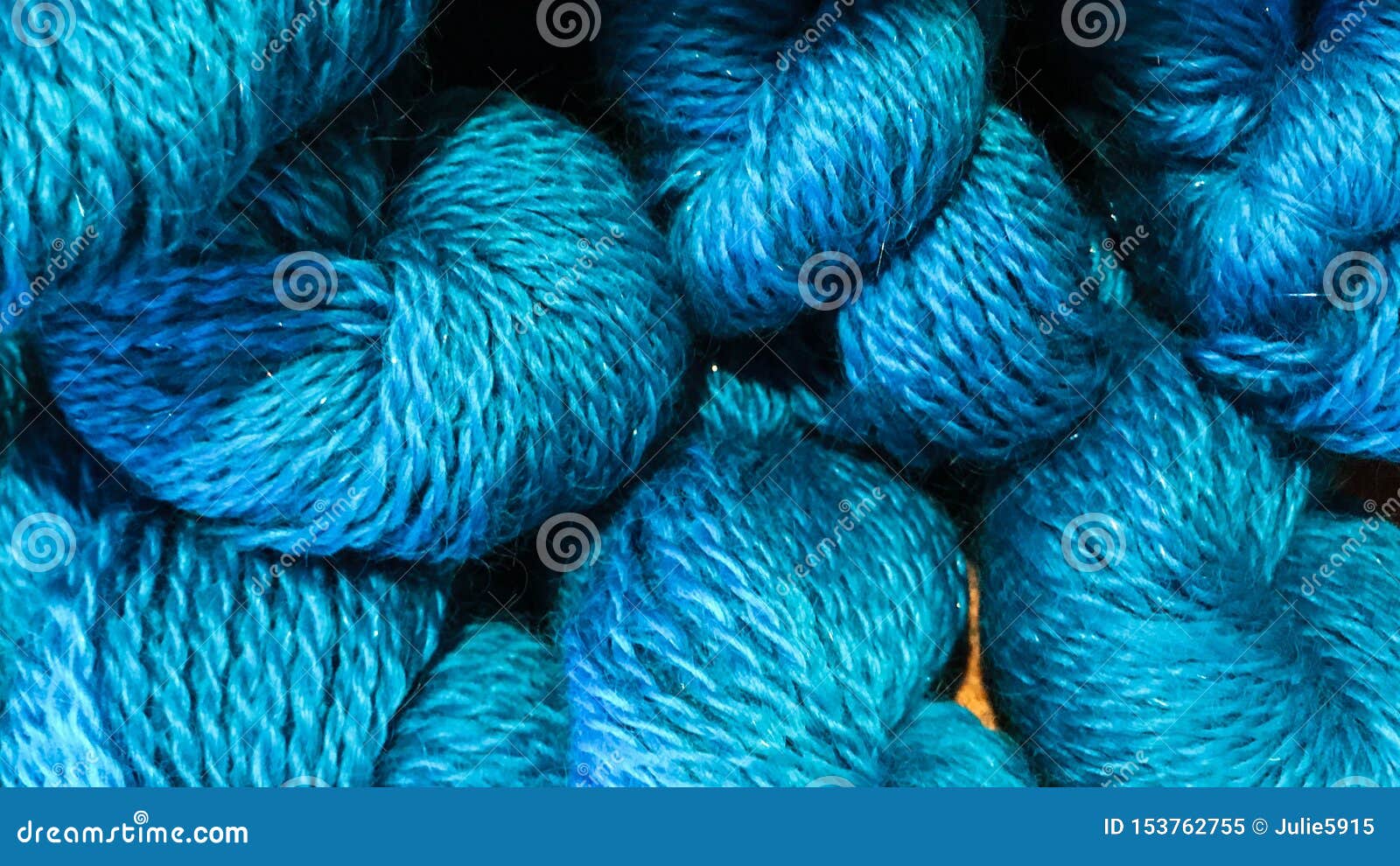 Bundle of bright blue yarn stock image. Image of blue - 153762755