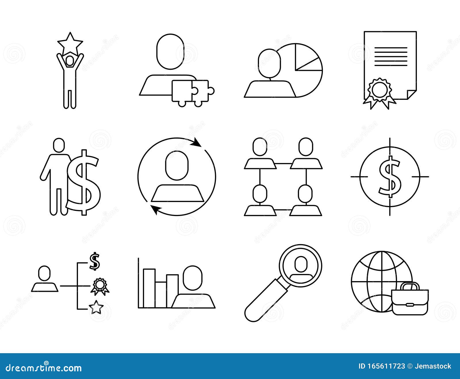 Bundle of Business Success Icons Stock Vector - Illustration of file ...