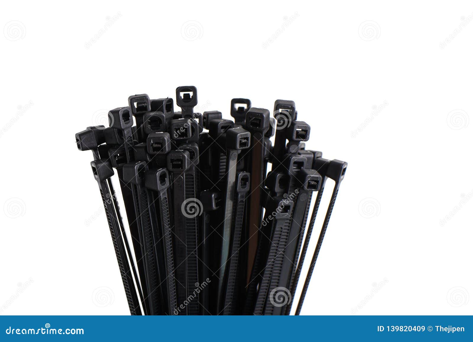 A bundle of cable ties stock image. Image of strip, closeup - 139820409