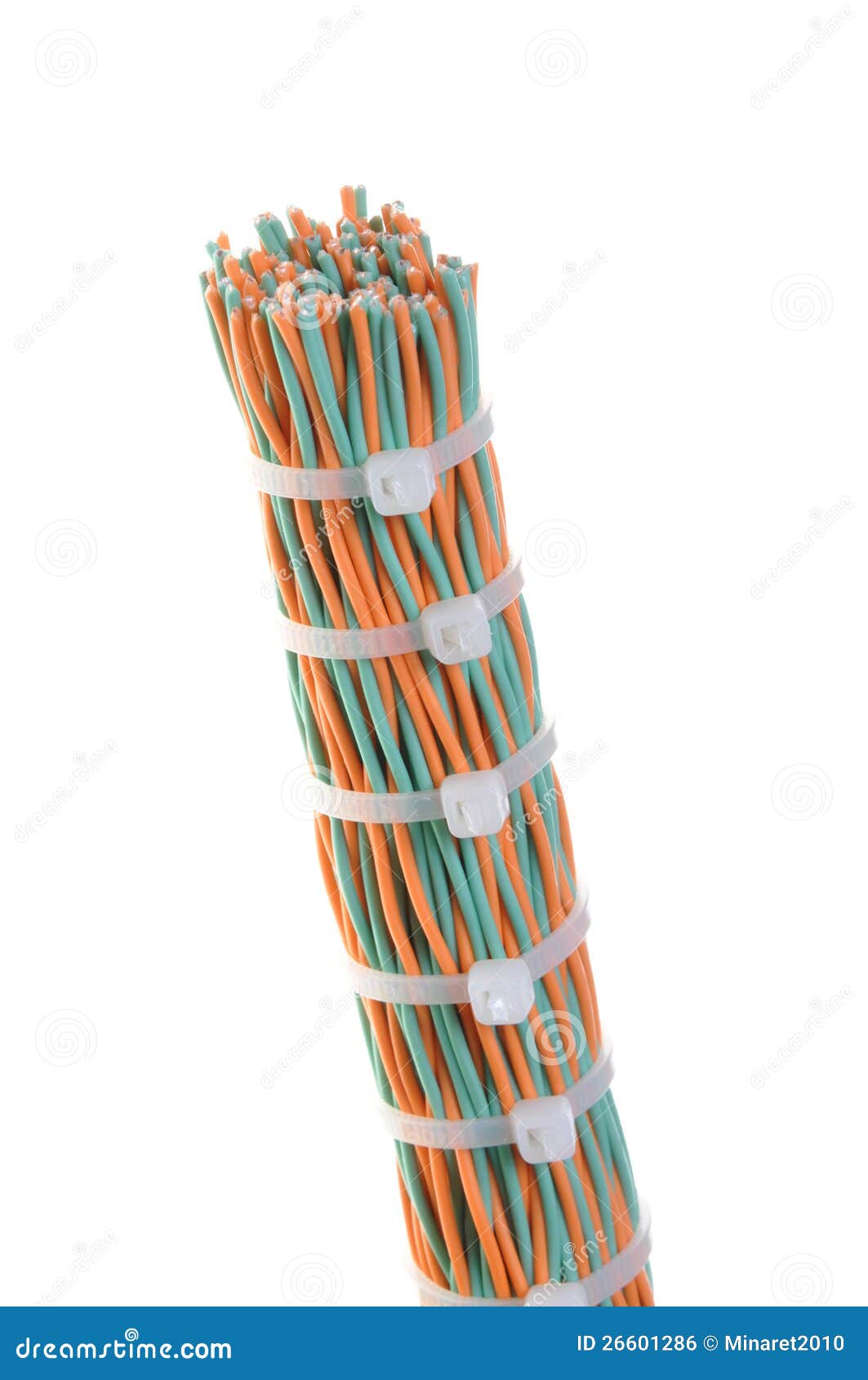 Bundle of Cables with Cable Ties Stock Photo - Image of ties, internet ...