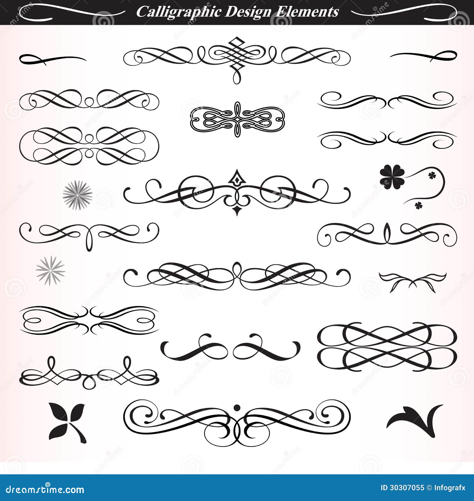 Calligraphic Design Elements 02 Stock Vector - Illustration of template ...