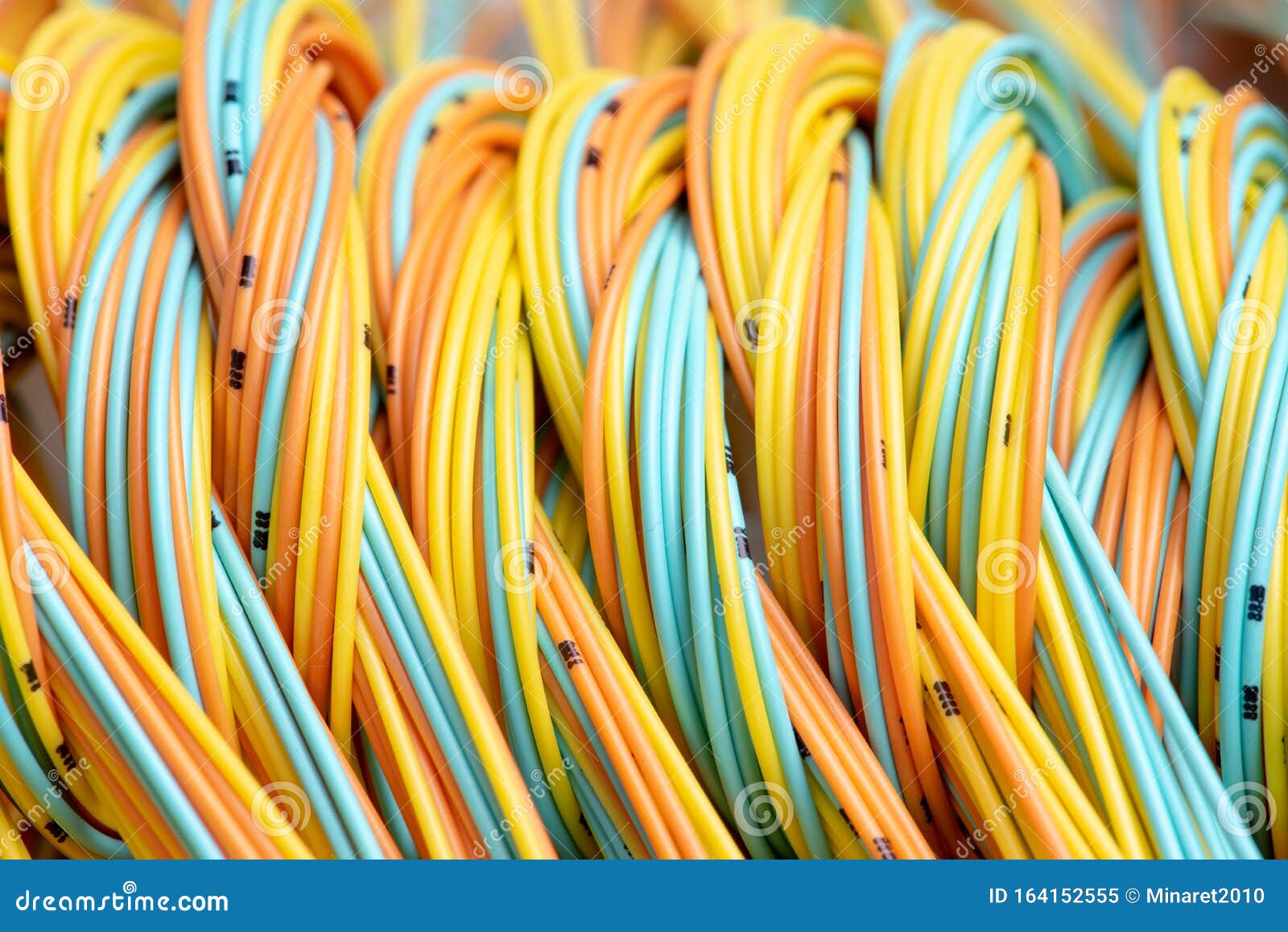 Colored Cable and Wires in Electrical Network Stock Image - Image of ...