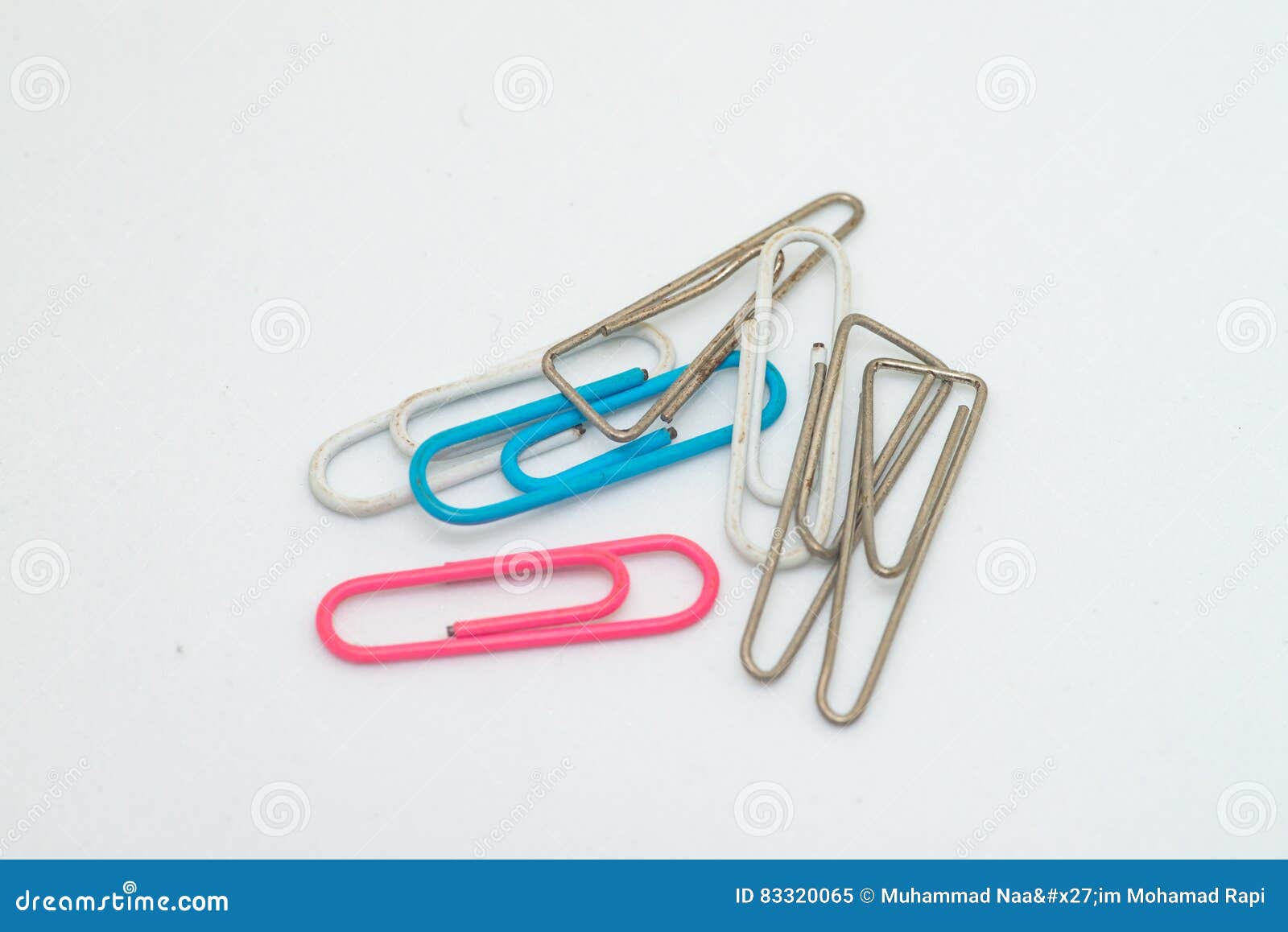 Bundle of Colourful Paper Clips Stock Image - Image of grey, note: 83320065
