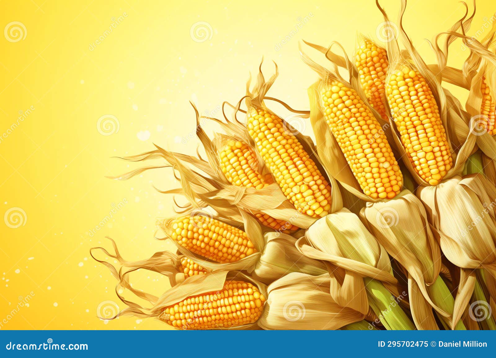 Corn On The Cob Stalks Cartoon Vector | CartoonDealer.com #10838631