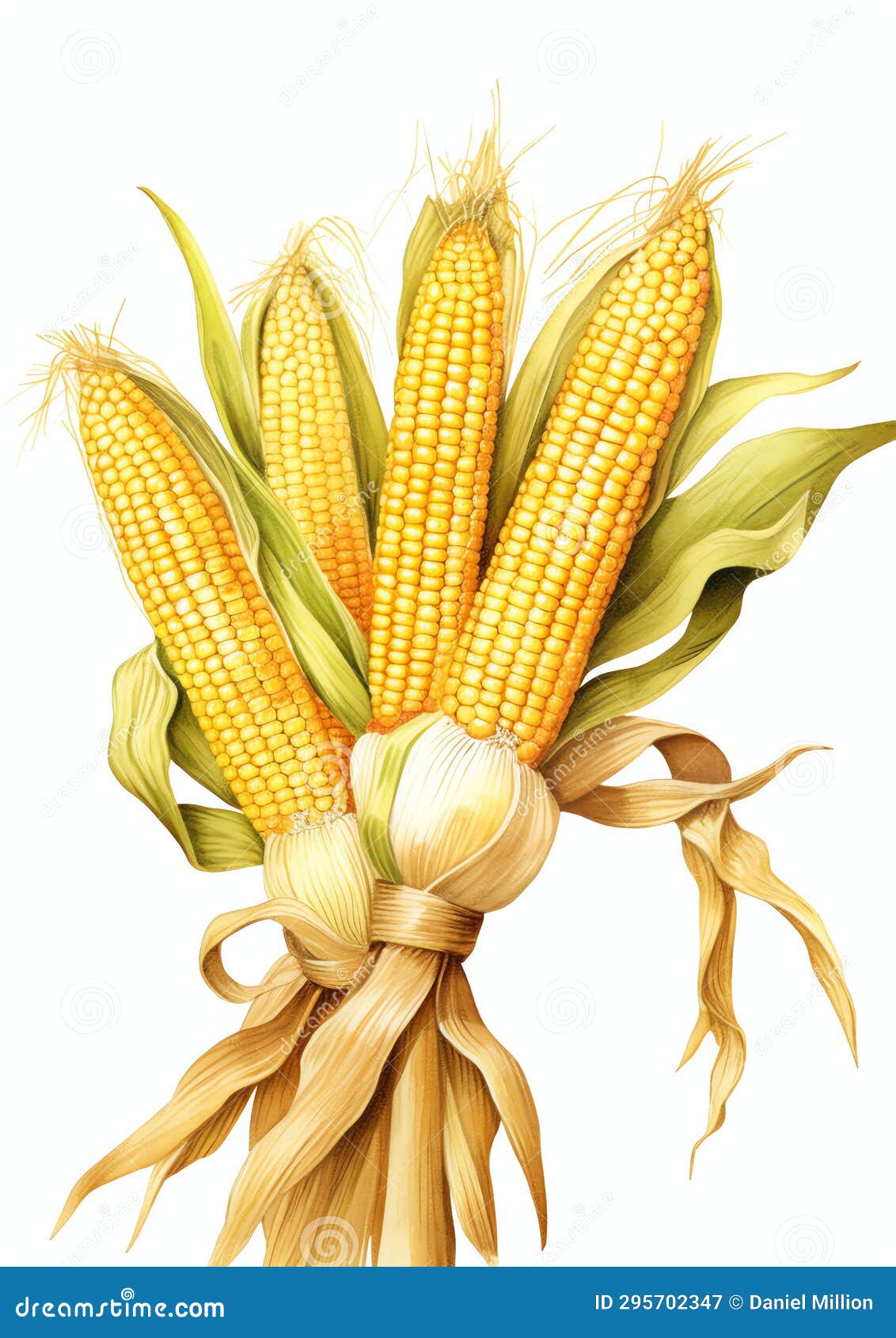 Corn On The Cob Stalks Cartoon Vector | CartoonDealer.com #10838631