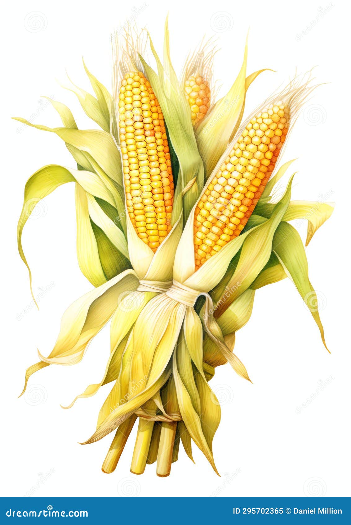 Corn On The Cob Stalks Cartoon Vector | CartoonDealer.com #10838631
