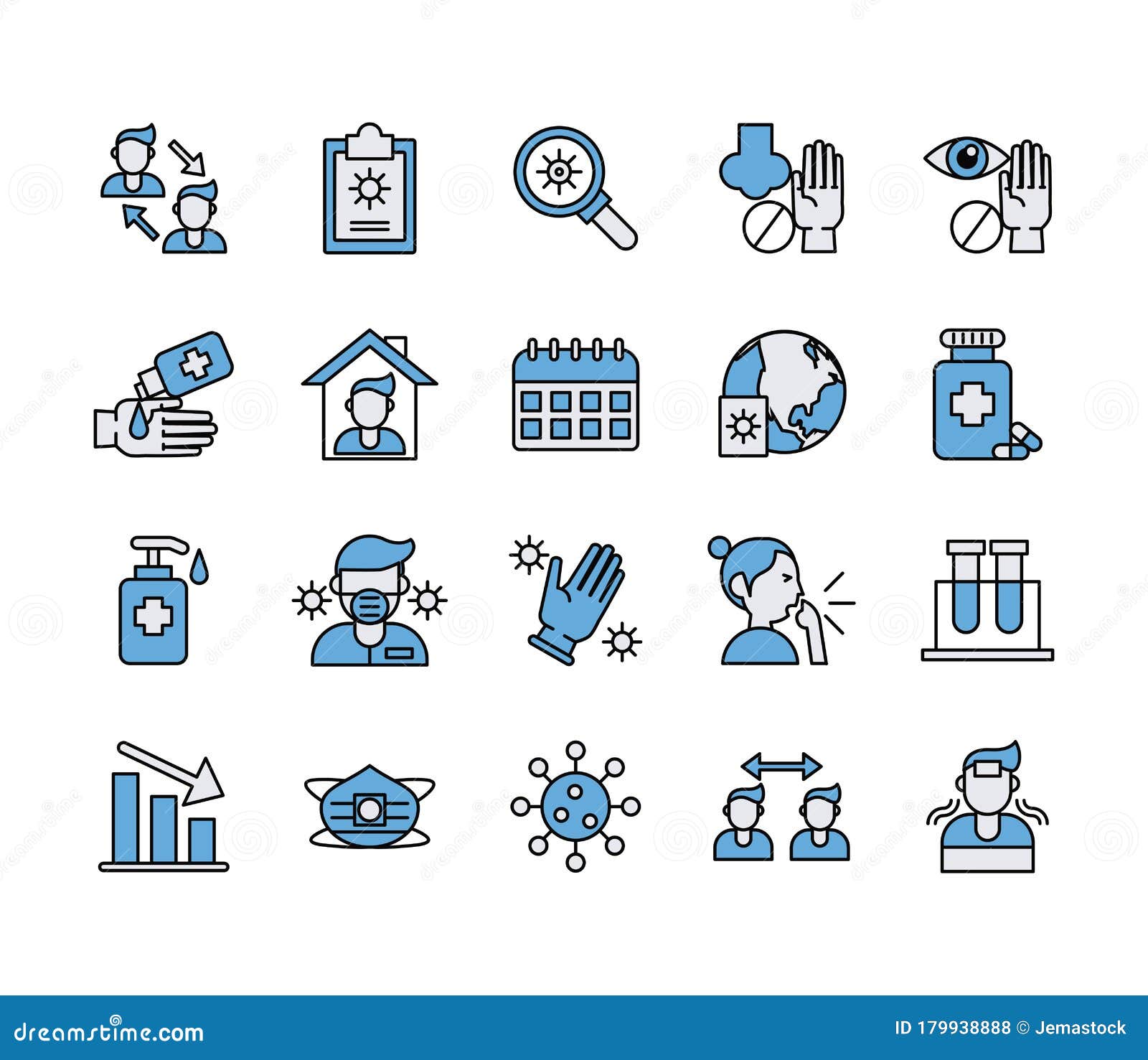 Bundle of set icons stock vector. Illustration of person - 179938888