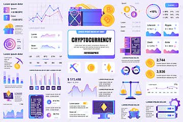 Bundle Cryptocurrency Mining Infographic UI, UX, KIT Elements ...